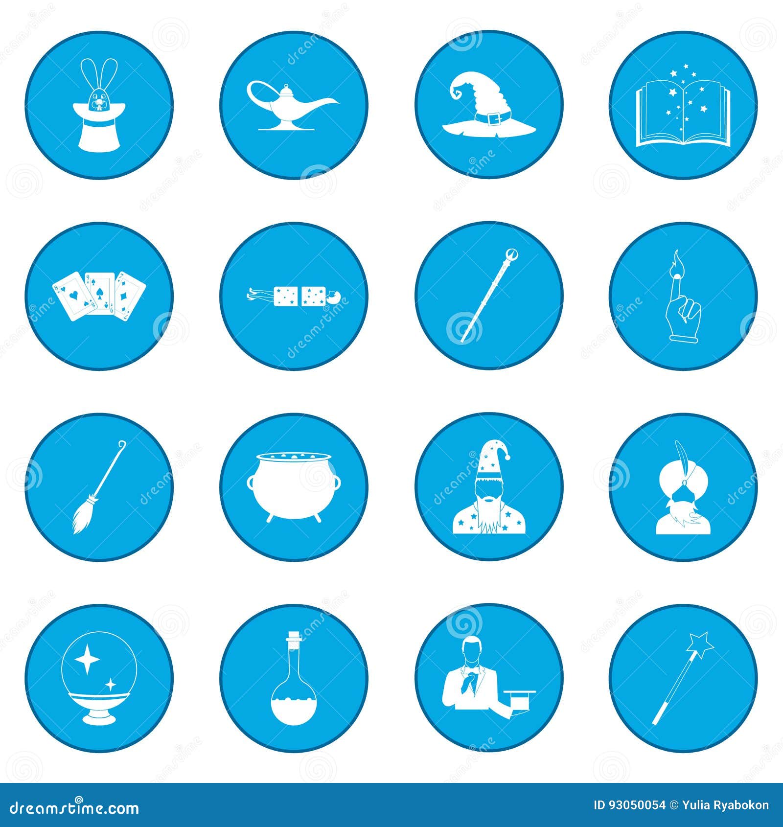 Magic icon blue stock vector. Illustration of flower - 93050054