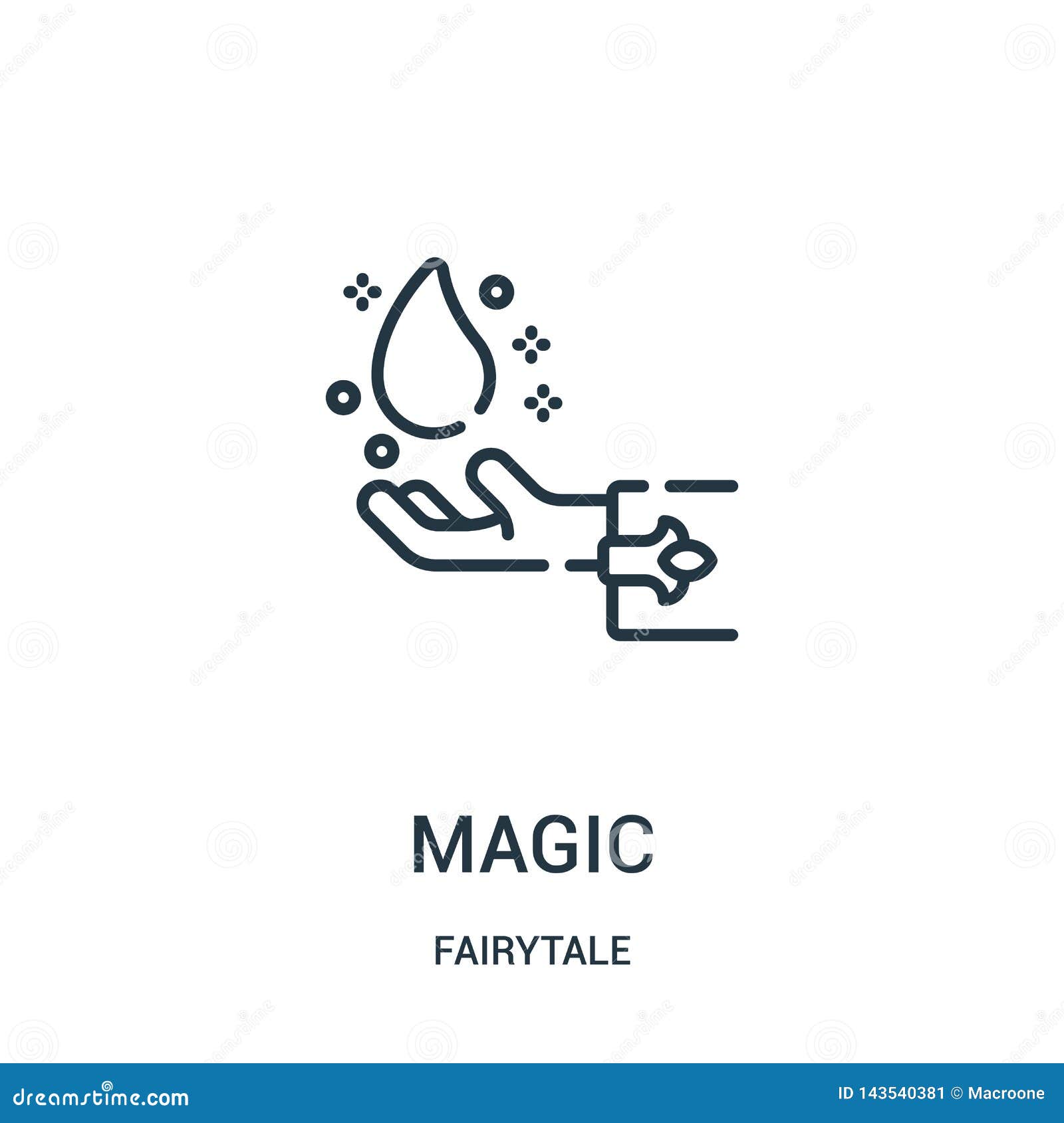 Magic Icon Vector from Fairytale Collection. Thin Line Magic Outline ...