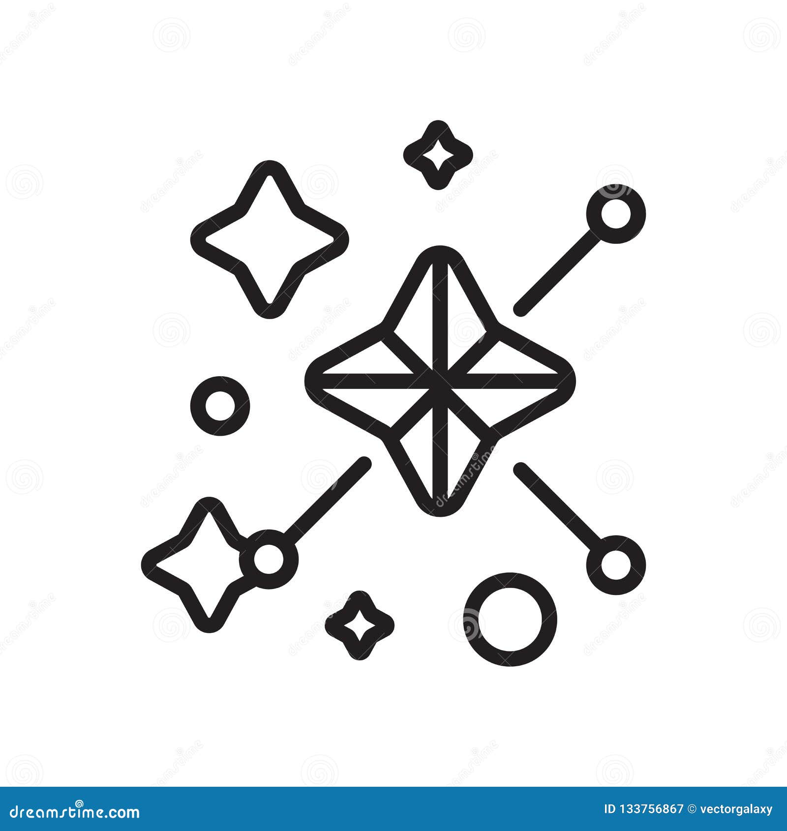 Magic Icon Vector Sign and Symbol Isolated on White Background, Magic ...