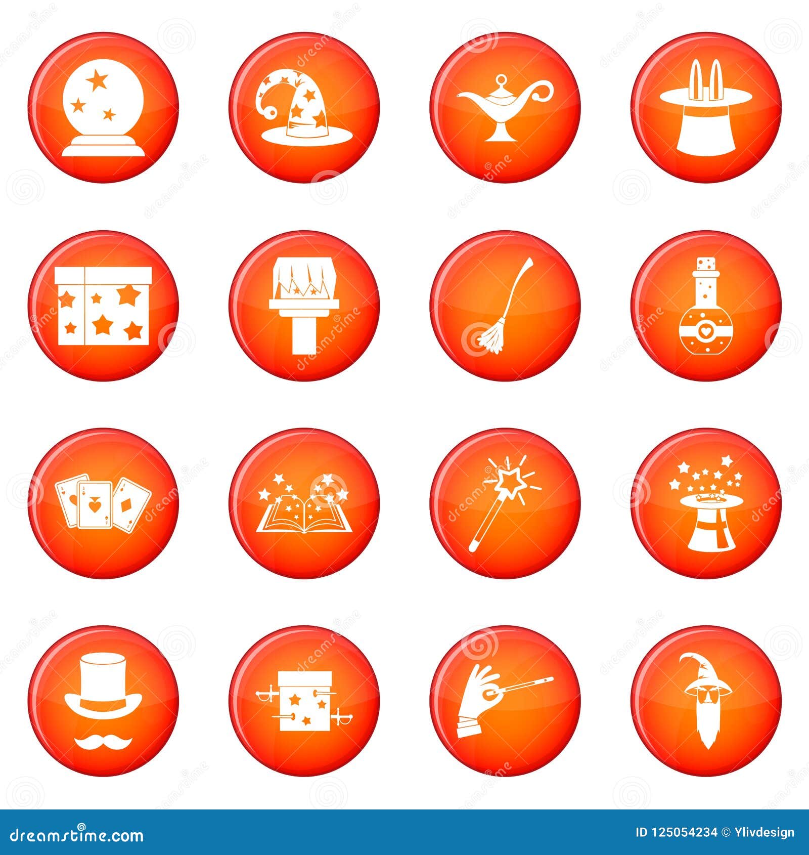 Magic icons set stock illustration. Illustration of playing - 125054234