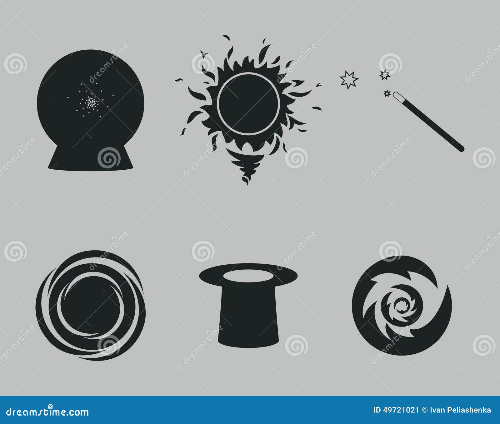 Magic Icons stock illustration. Illustration of fantasy - 49721021