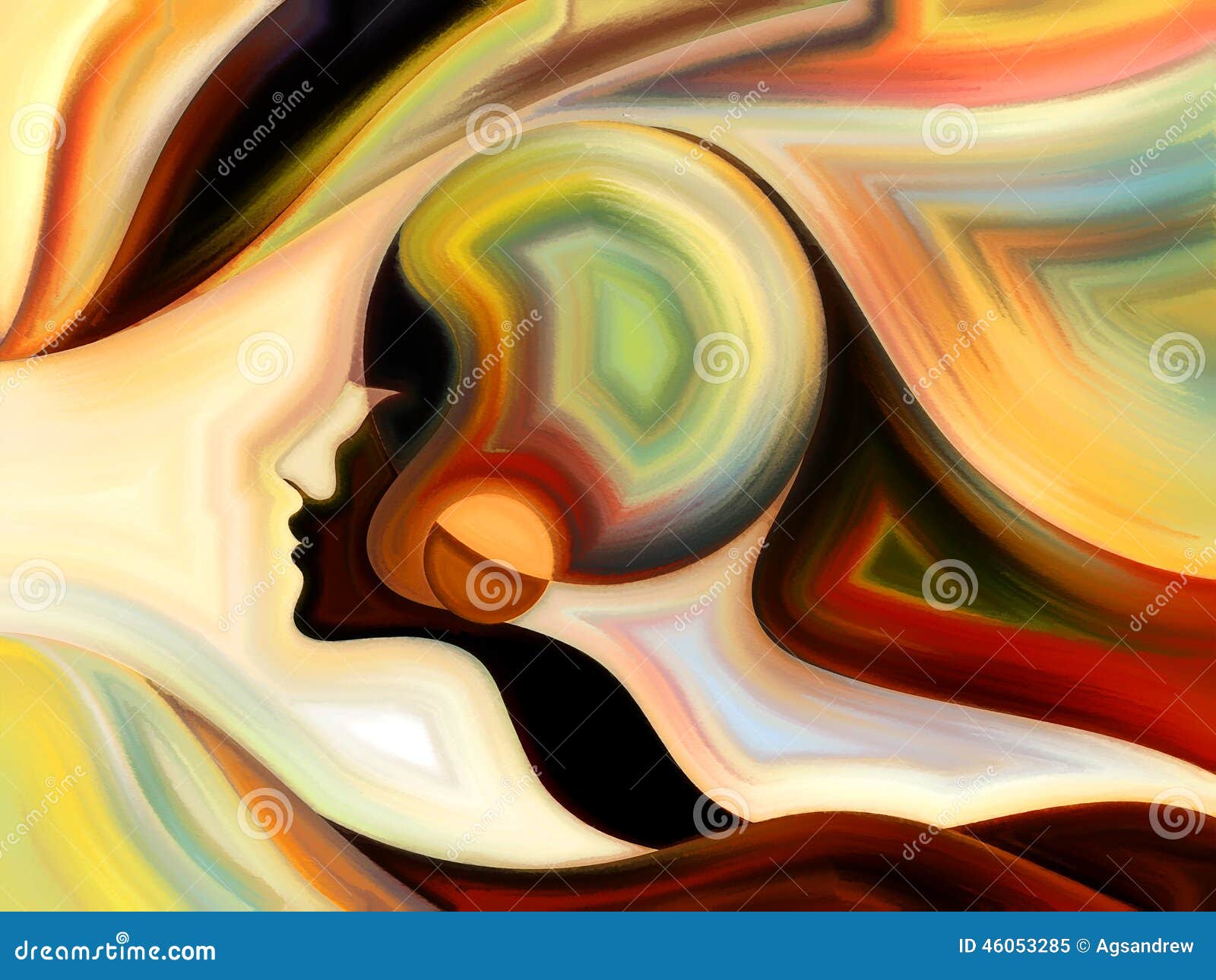 Magic of Inner Paint stock illustration. Illustration of human - 46053285