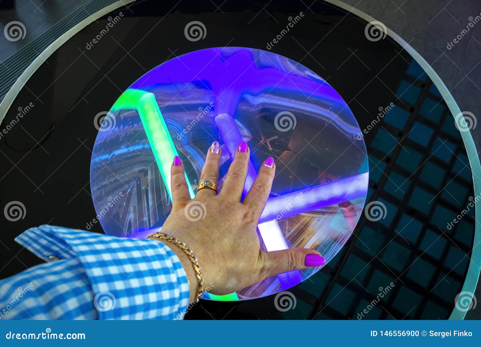 Interactive LED panel stock photo. Image of global, billboard - 146556900