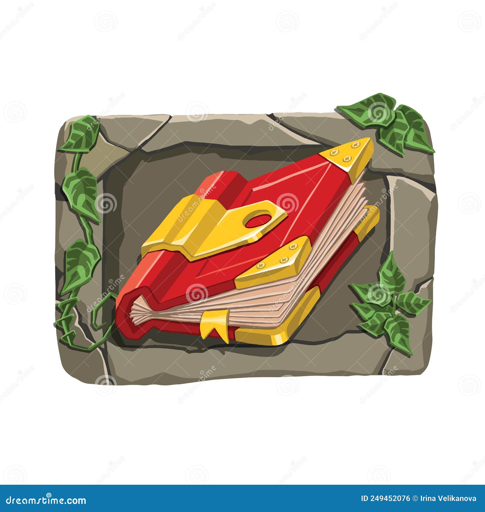 Magic Items Red Book, Reference. Digital Illustration Stock Vector ...