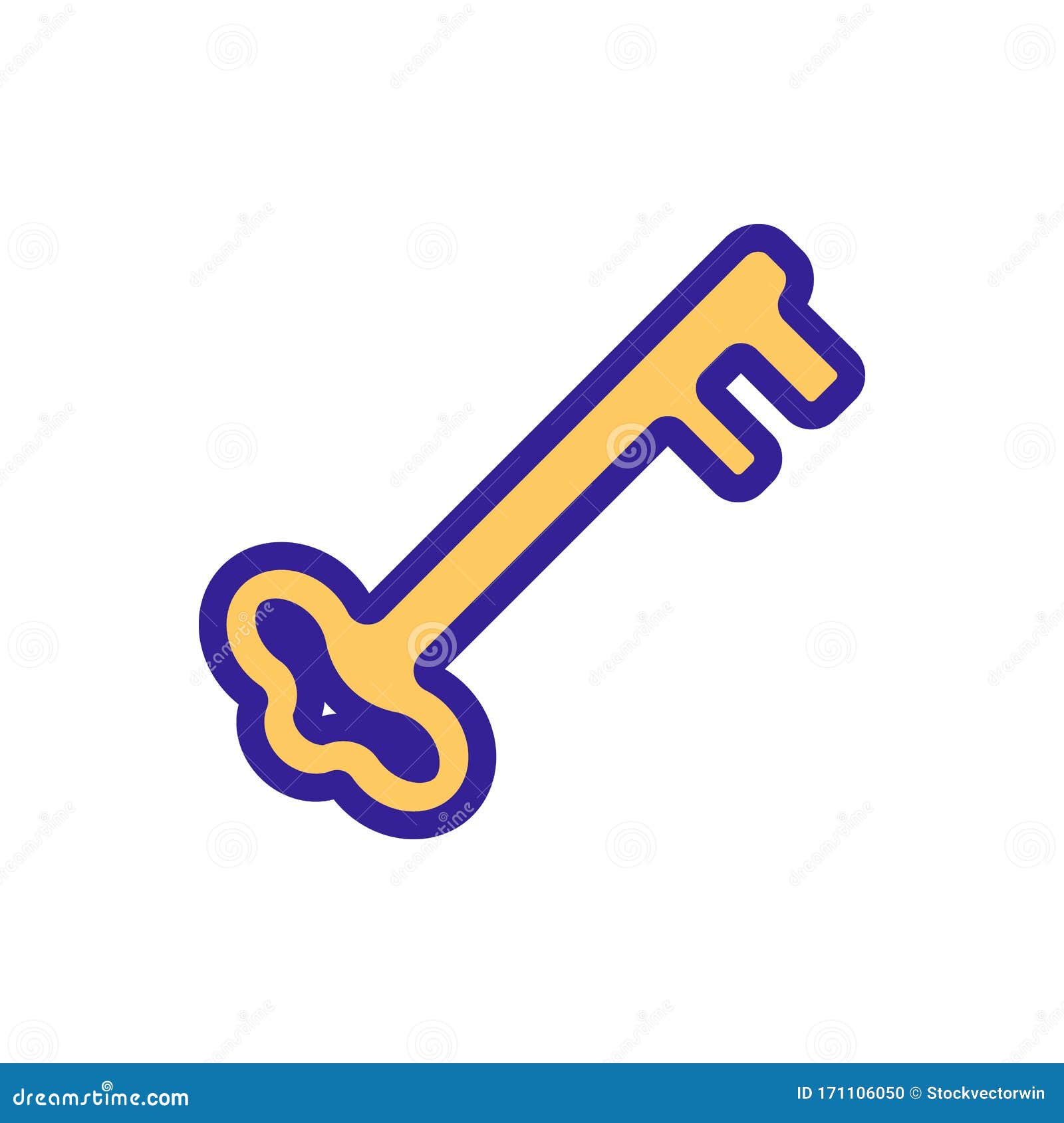 Magic Key Icon Vector. Isolated Contour Symbol Illustration Stock ...