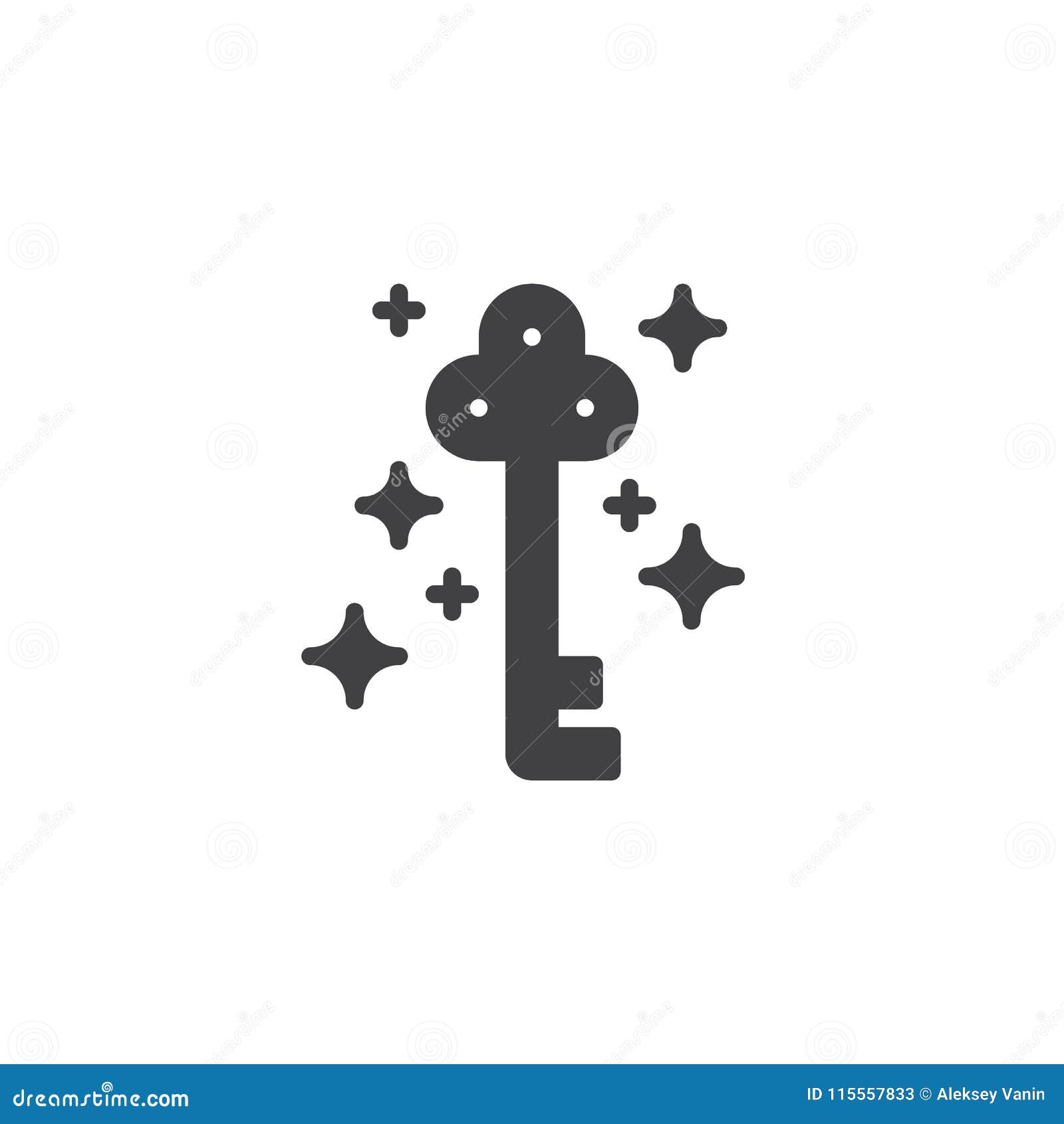 Magic key vector icon stock vector. Illustration of single - 115557833