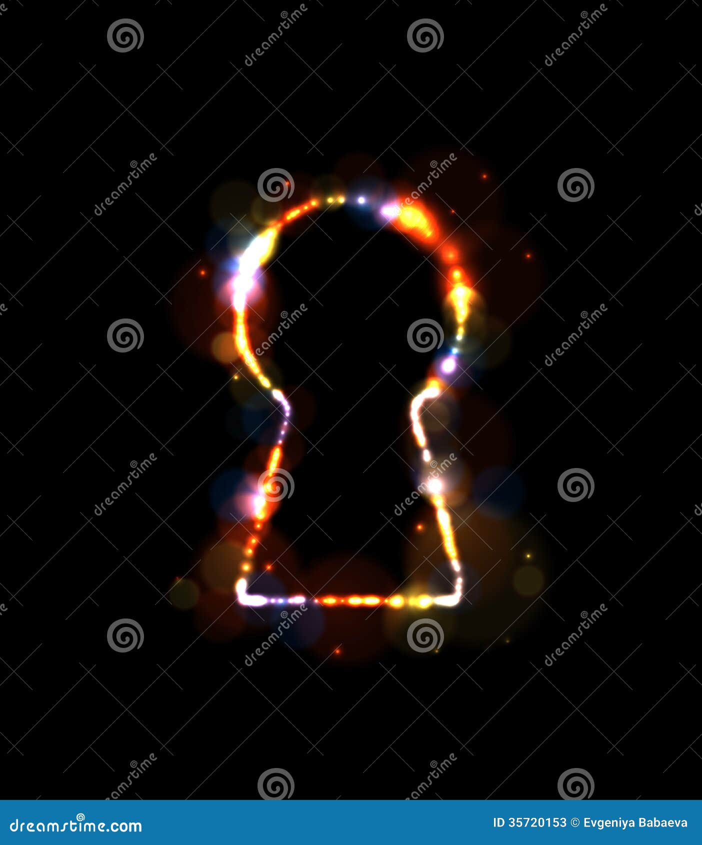 Magic keyhole. stock vector. Illustration of bright, gate - 35720153