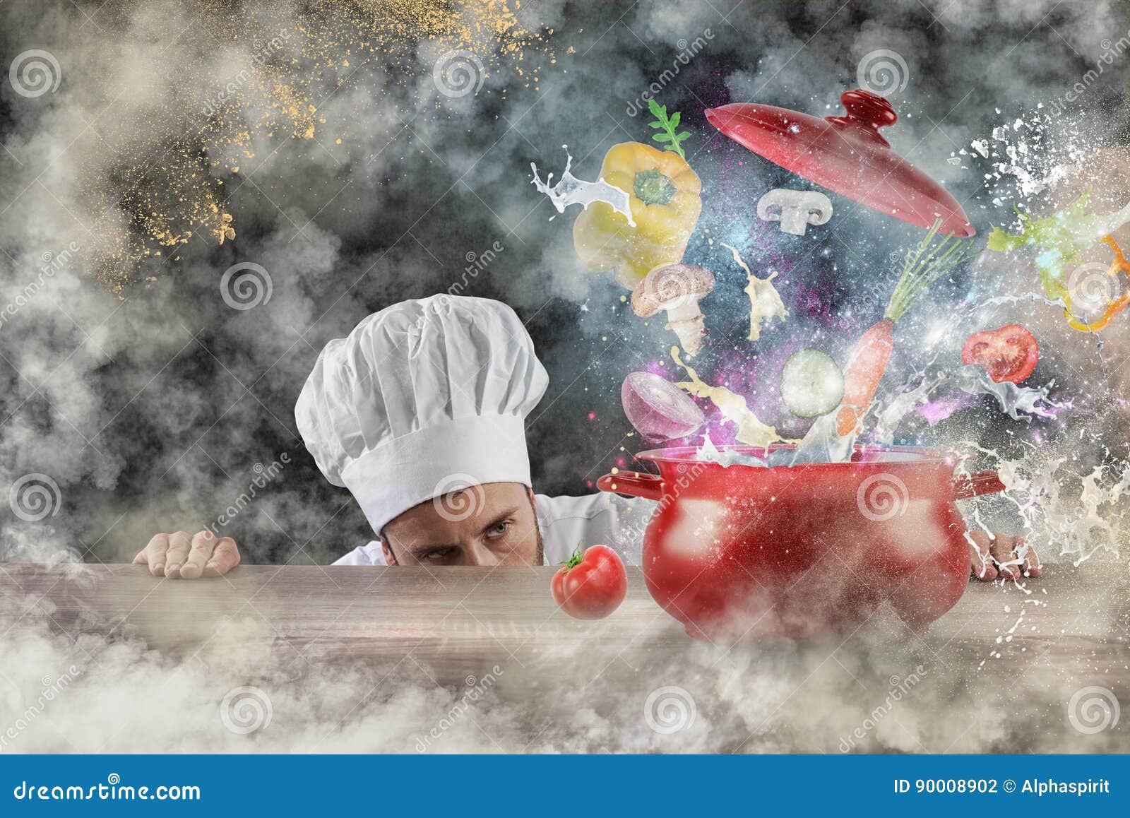 Magic kitchen stock photo. Image of amazed, burst, explode - 90008902