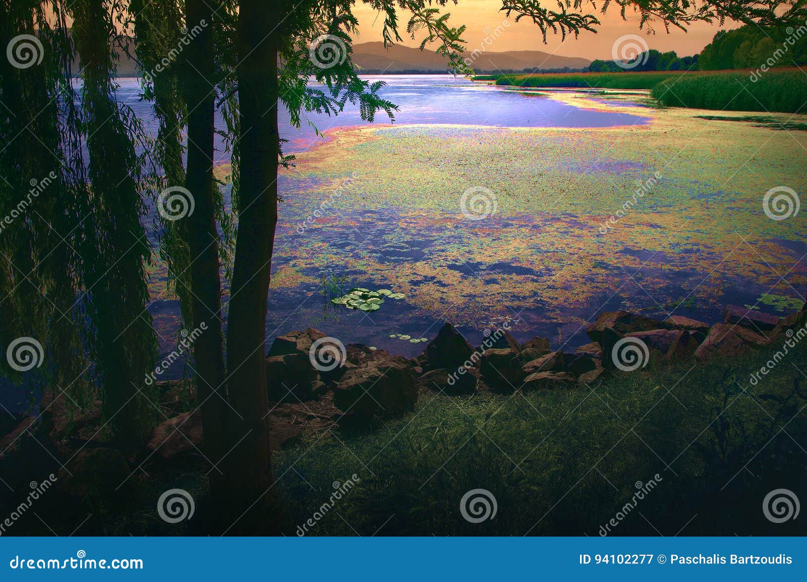 Magic lake stock image. Image of atmosphere, heaven, autumn - 94102277