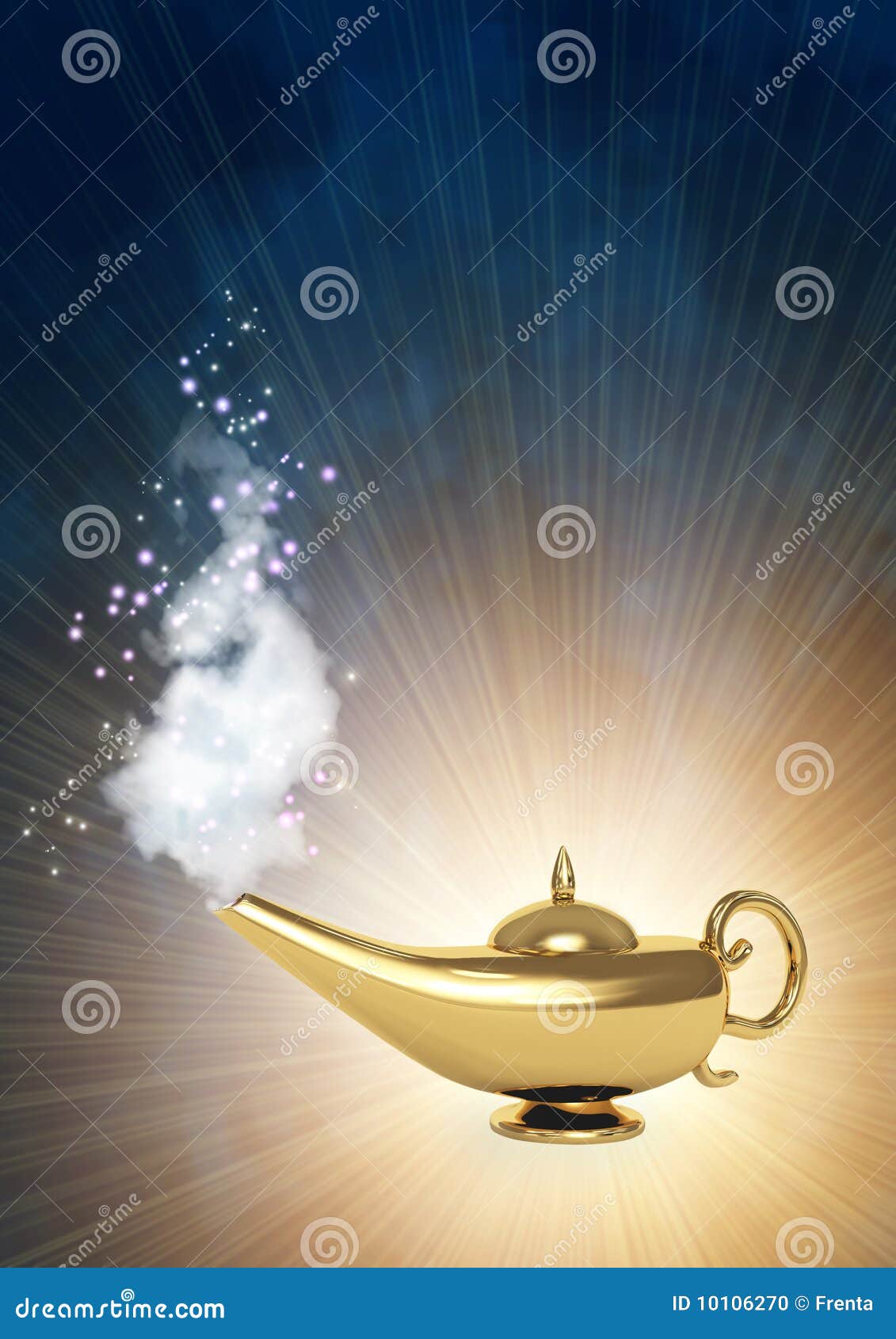 Magic lamp stock illustration. Illustration of fairy - 10106270