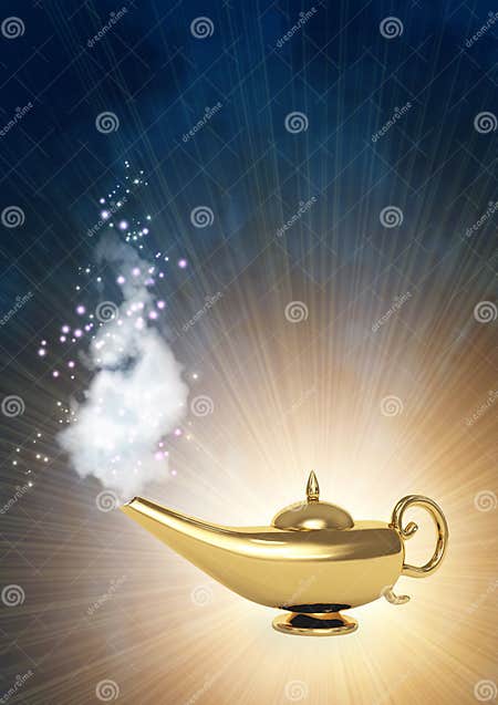 Magic lamp stock illustration. Illustration of fairy - 10106270
