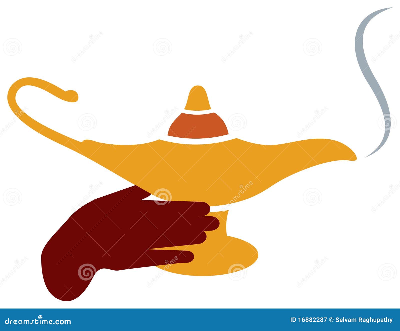 Magic Lamp Cartoon Vector | CartoonDealer.com #16882287