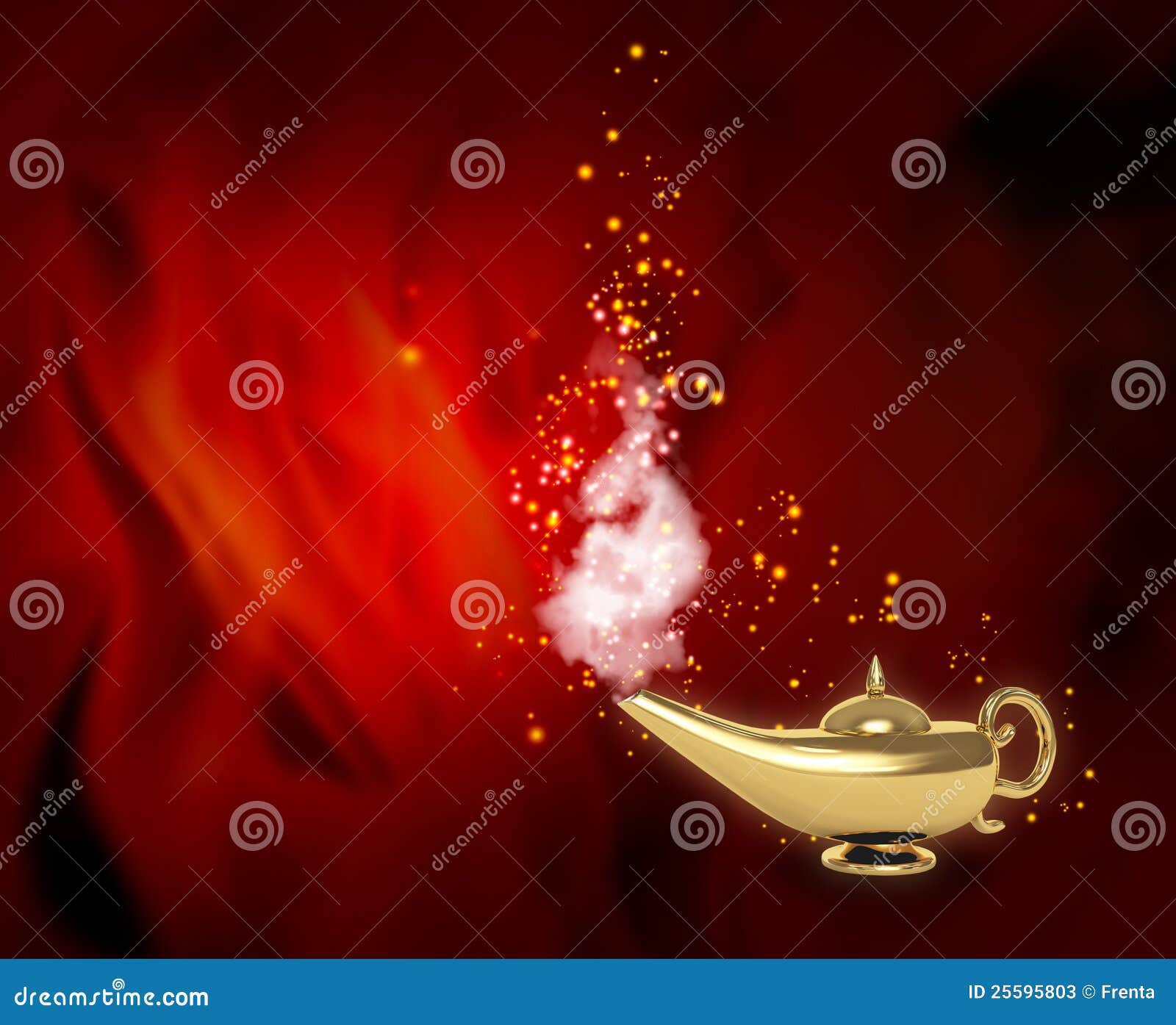 Magic lamp stock illustration. Illustration of antique - 25595803