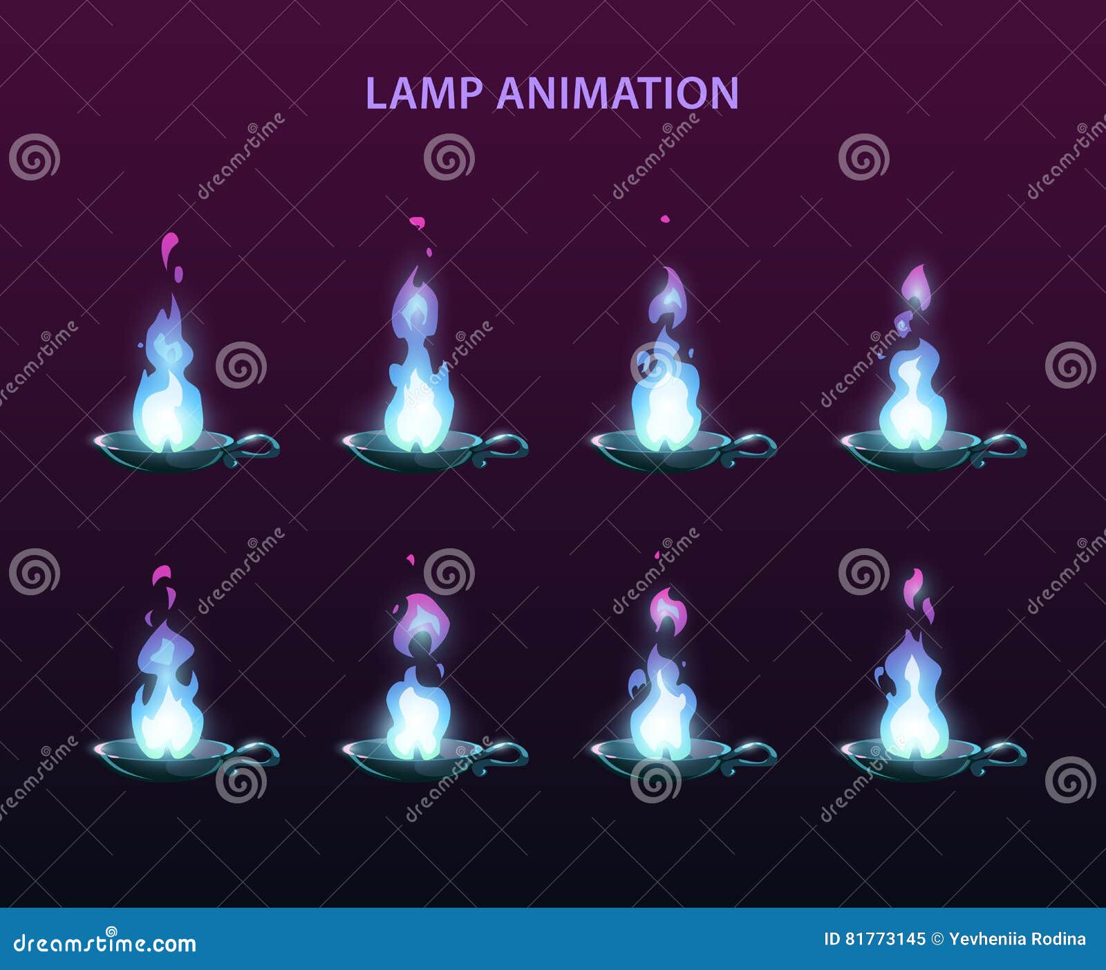 Magic Lamp Animation Sprites. Cartoon Vector | CartoonDealer.com #81773145