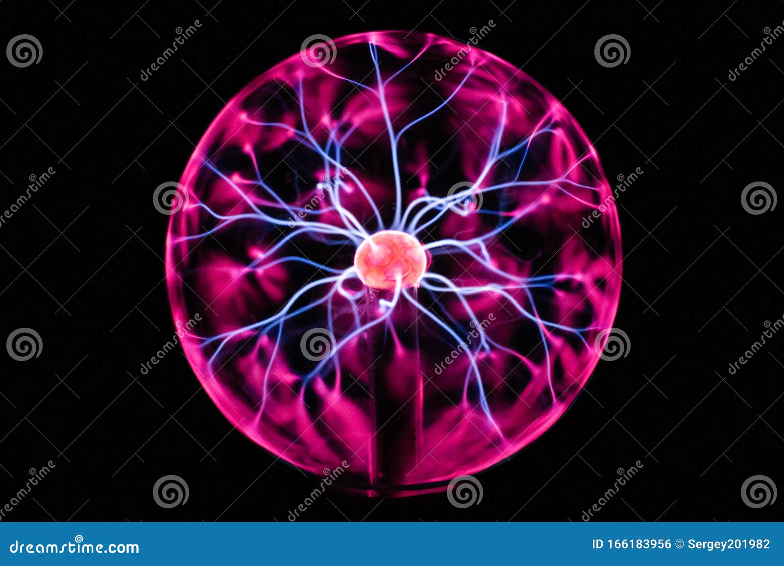 Magic Lamp in the Dark. Lightning Inside the Glass Ball Stock Photo ...
