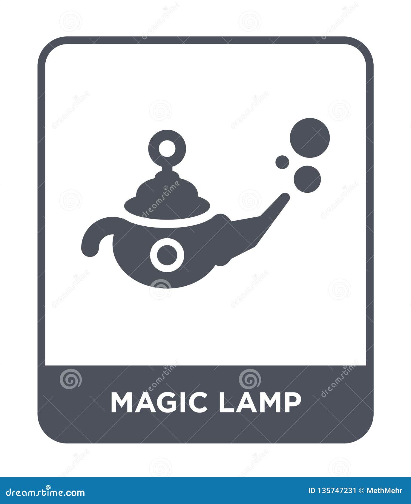 Magic Lamp Icon in Trendy Design Style. Magic Lamp Icon Isolated on ...