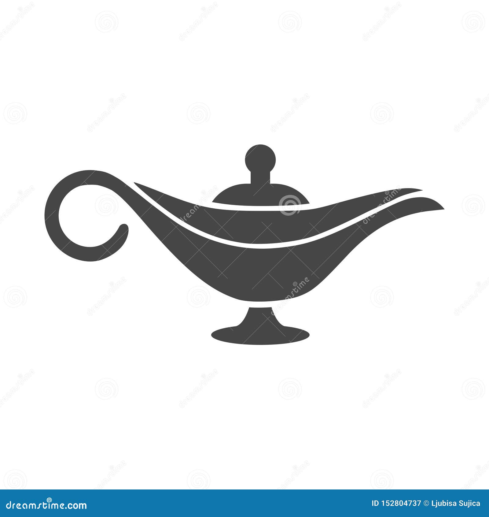 Magic lamp - Illustration stock vector. Illustration of east - 152804737