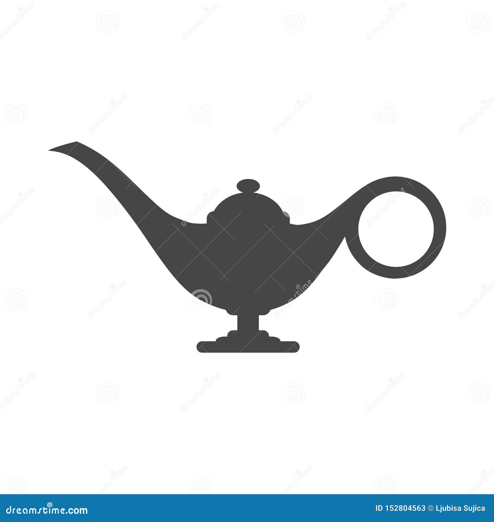 Magic lamp - Illustration stock vector. Illustration of color - 152804563