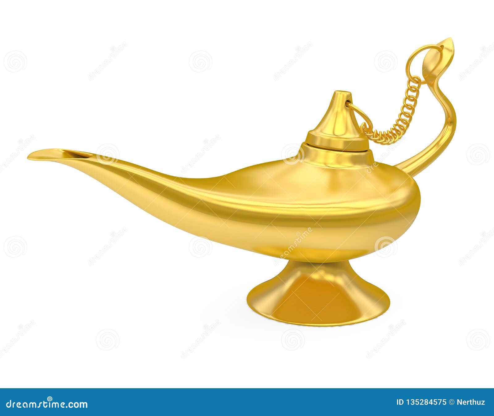 Magic Lamp Isolated stock illustration. Illustration of arabia - 135284575