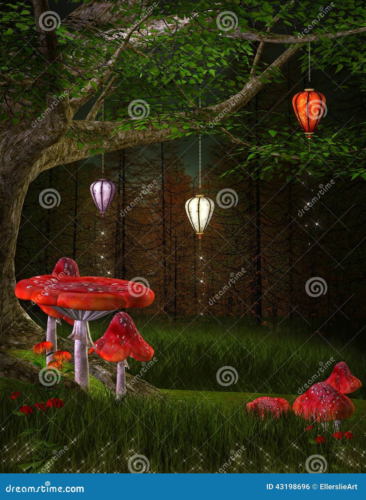Magic lanterns stock illustration. Illustration of branches - 43198696 Magic lanterns stock illustration. Illustration of branches - 43198696