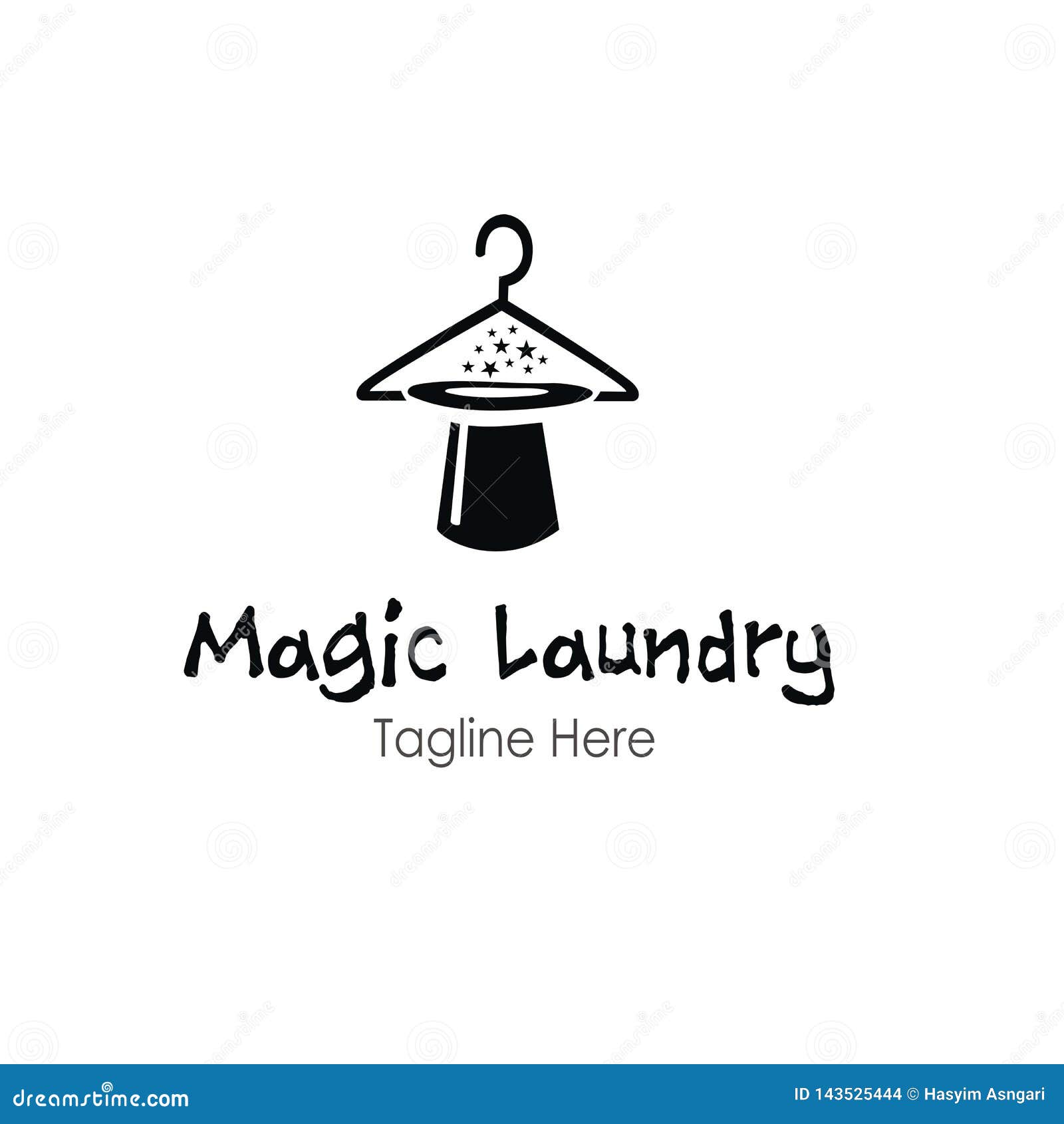 Magic laundry logo design stock vector. Illustration of maid - 143525444