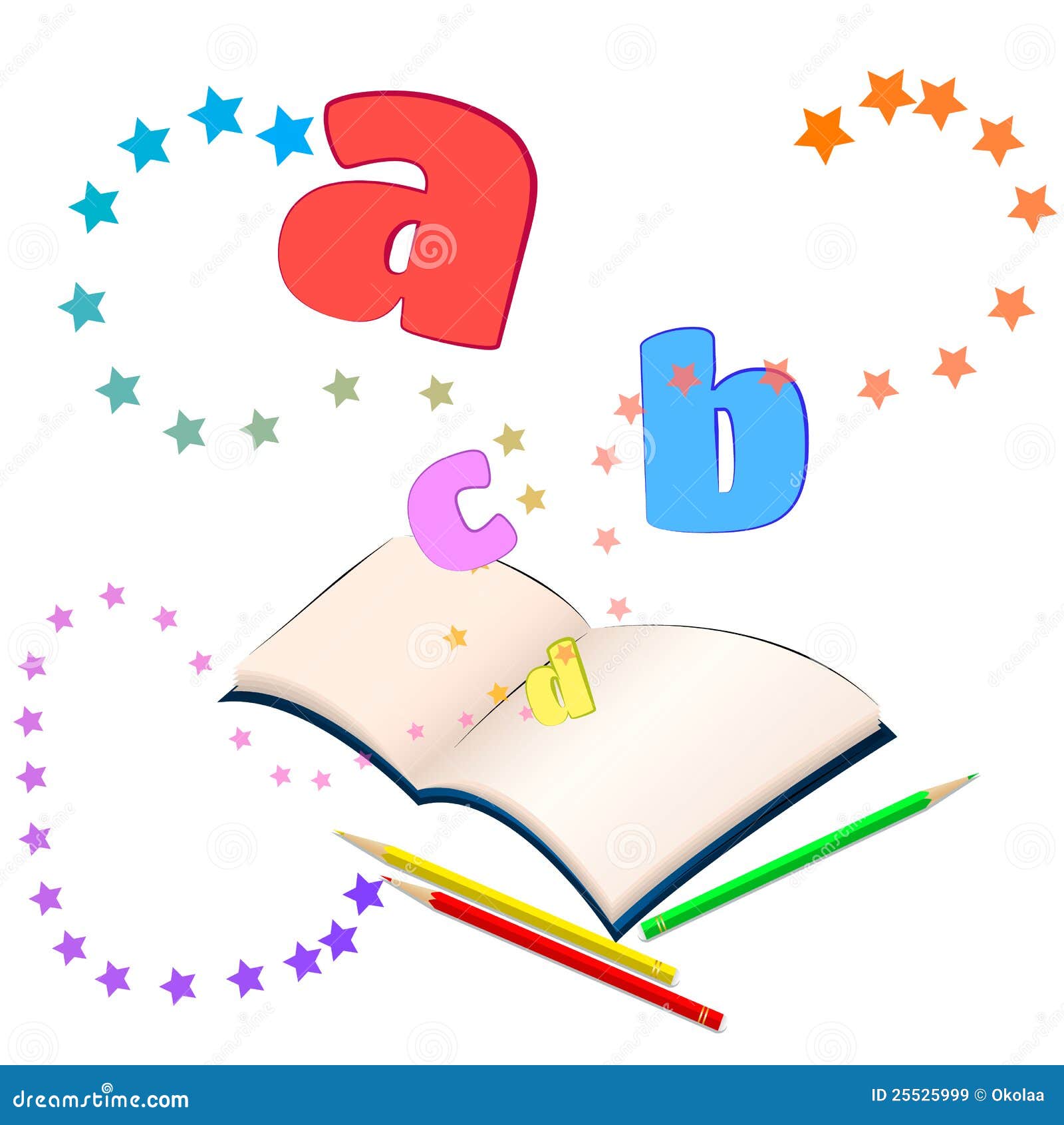 Magic of learning stock vector. Illustration of capitals - 25525999