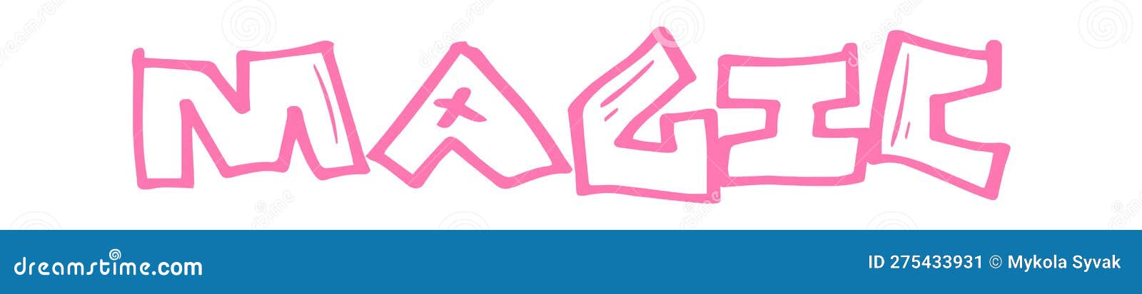 Magic Lettering Street Graffiti Stock Illustration - Illustration of ...