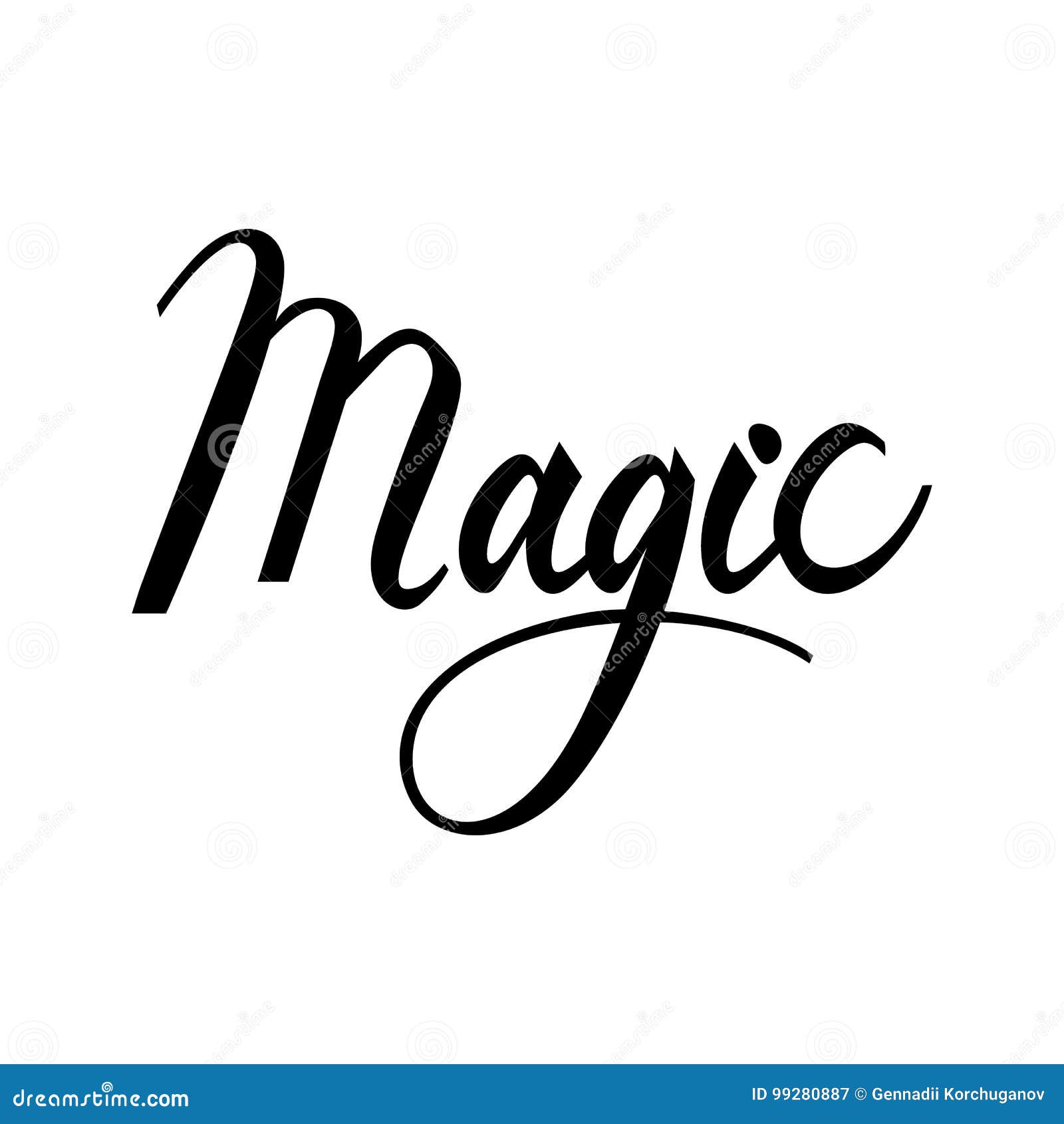 Magic lettering text. stock vector. Illustration of handwritten - 99280887