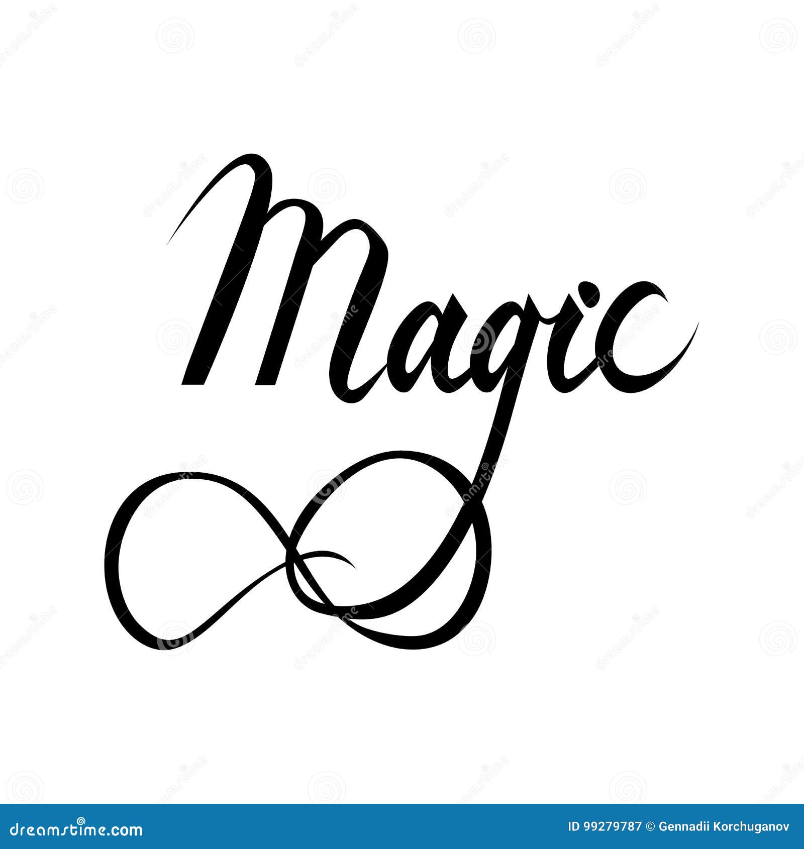 Magic lettering text. stock vector. Illustration of decoration - 99279787