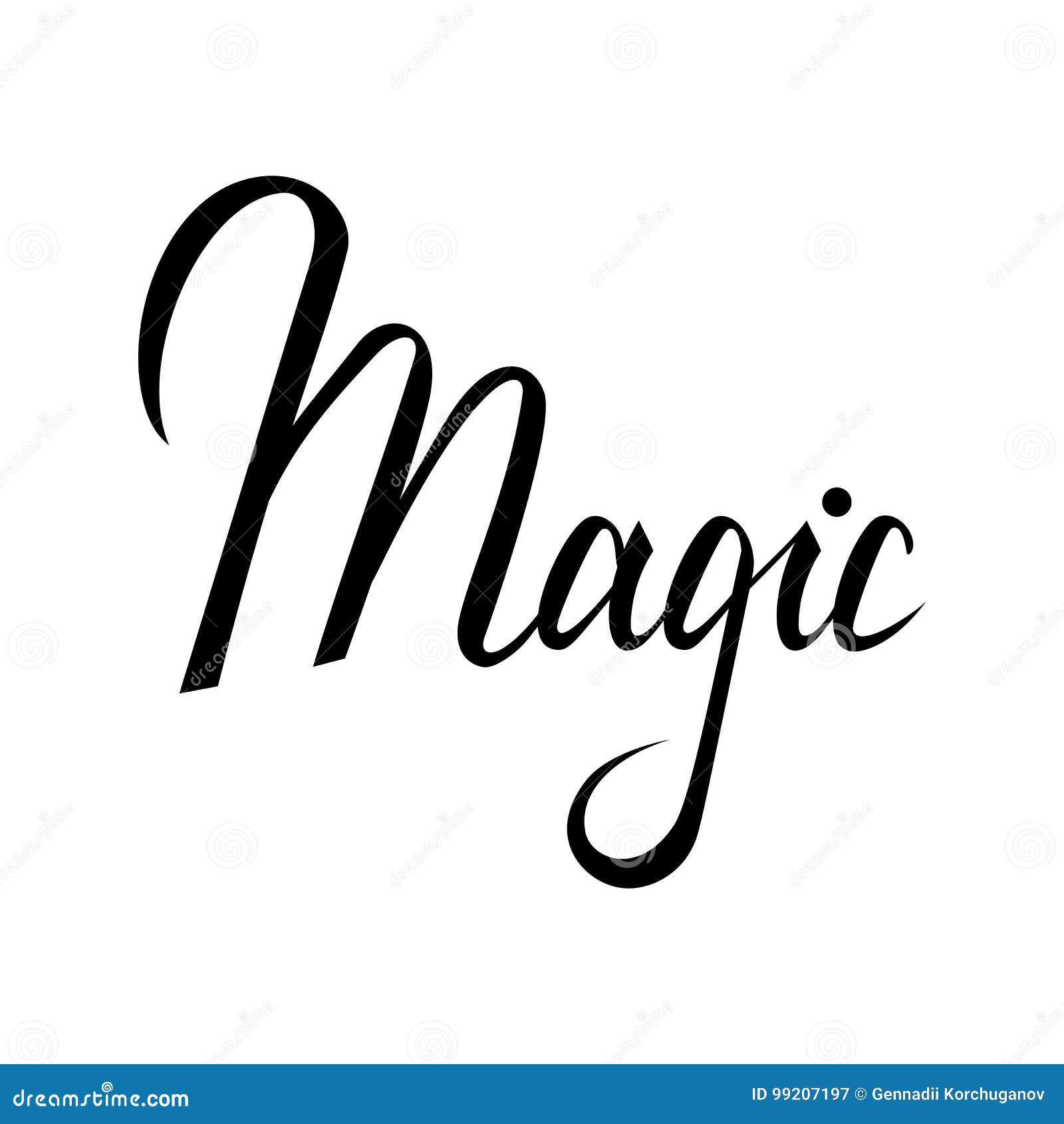 Magic lettering text. stock vector. Illustration of holiday - 99207197