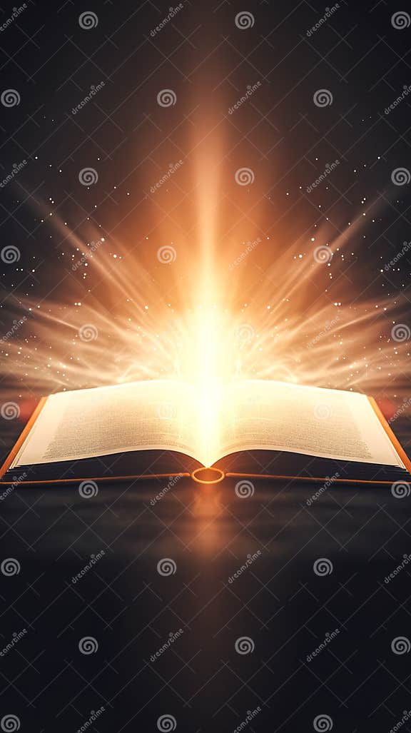 Bright Lighting Coming Out of Book, Knowledge is Power, Read More ...