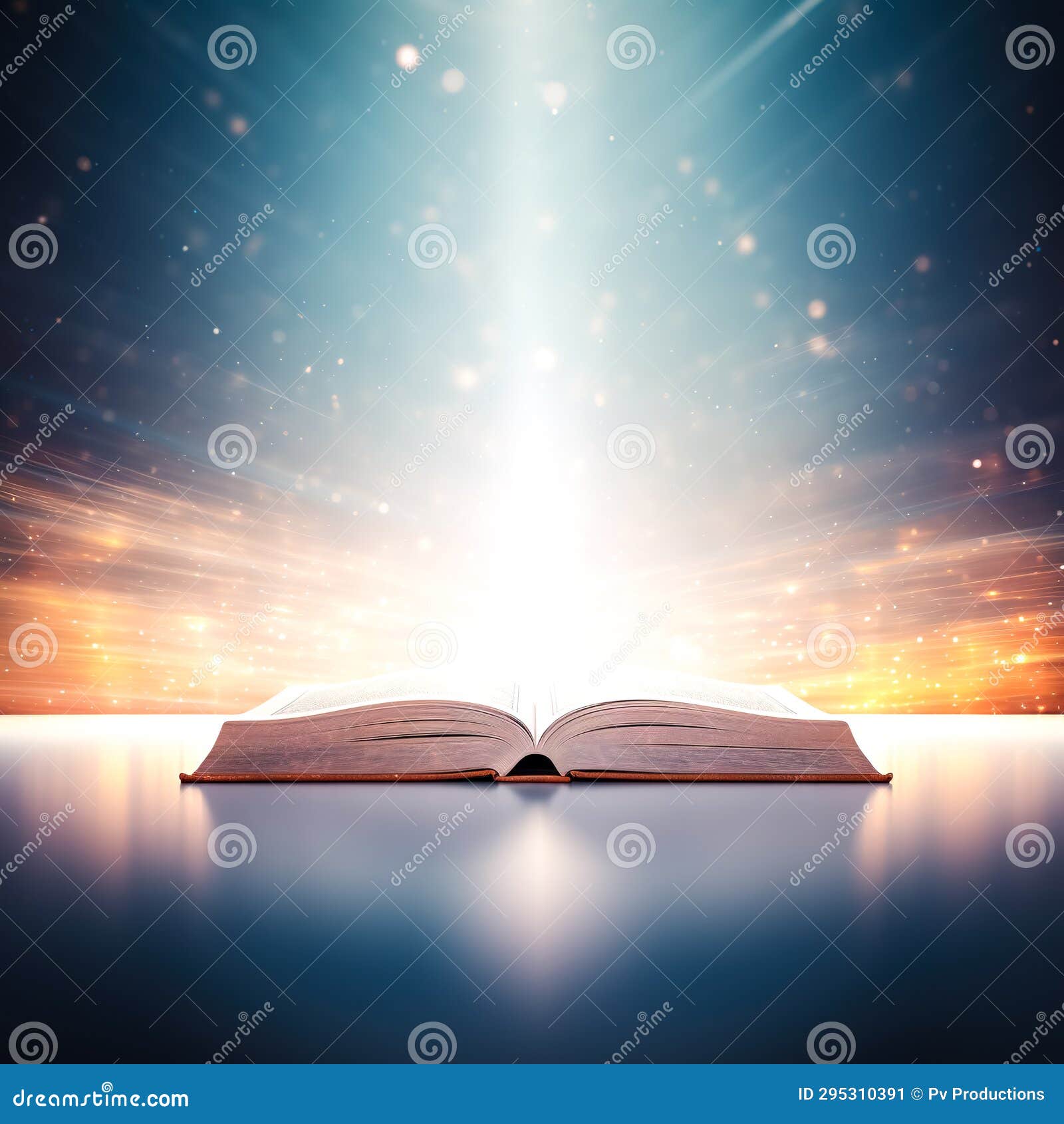 Secret Open Book with Bright Light, Fantasy Book. Stock Illustration ...