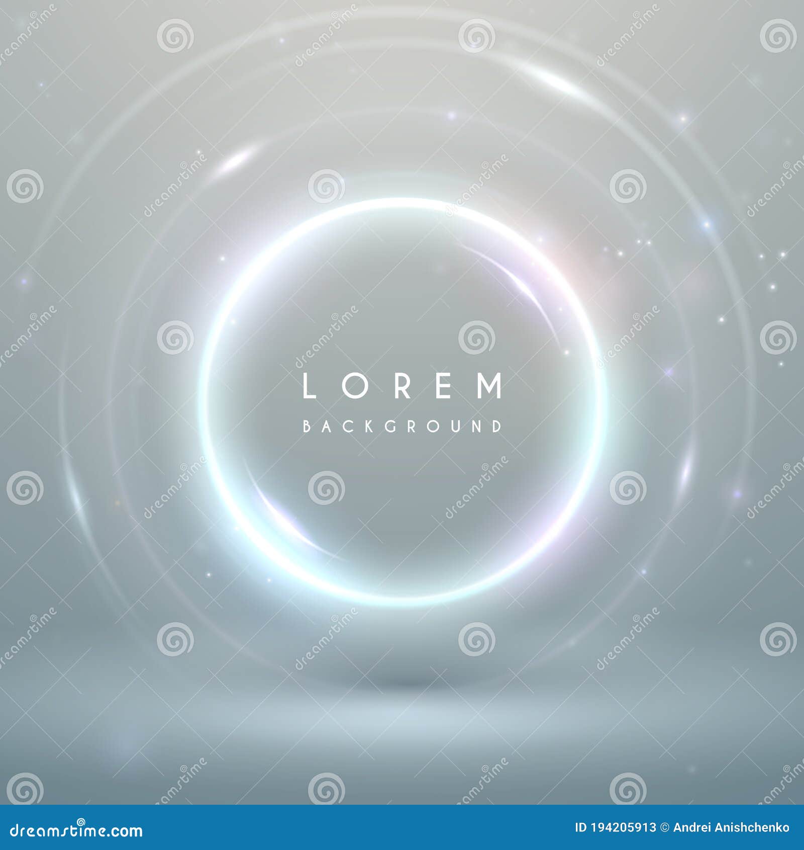 Magic Light White Ring Background Stock Vector - Illustration of effect ...