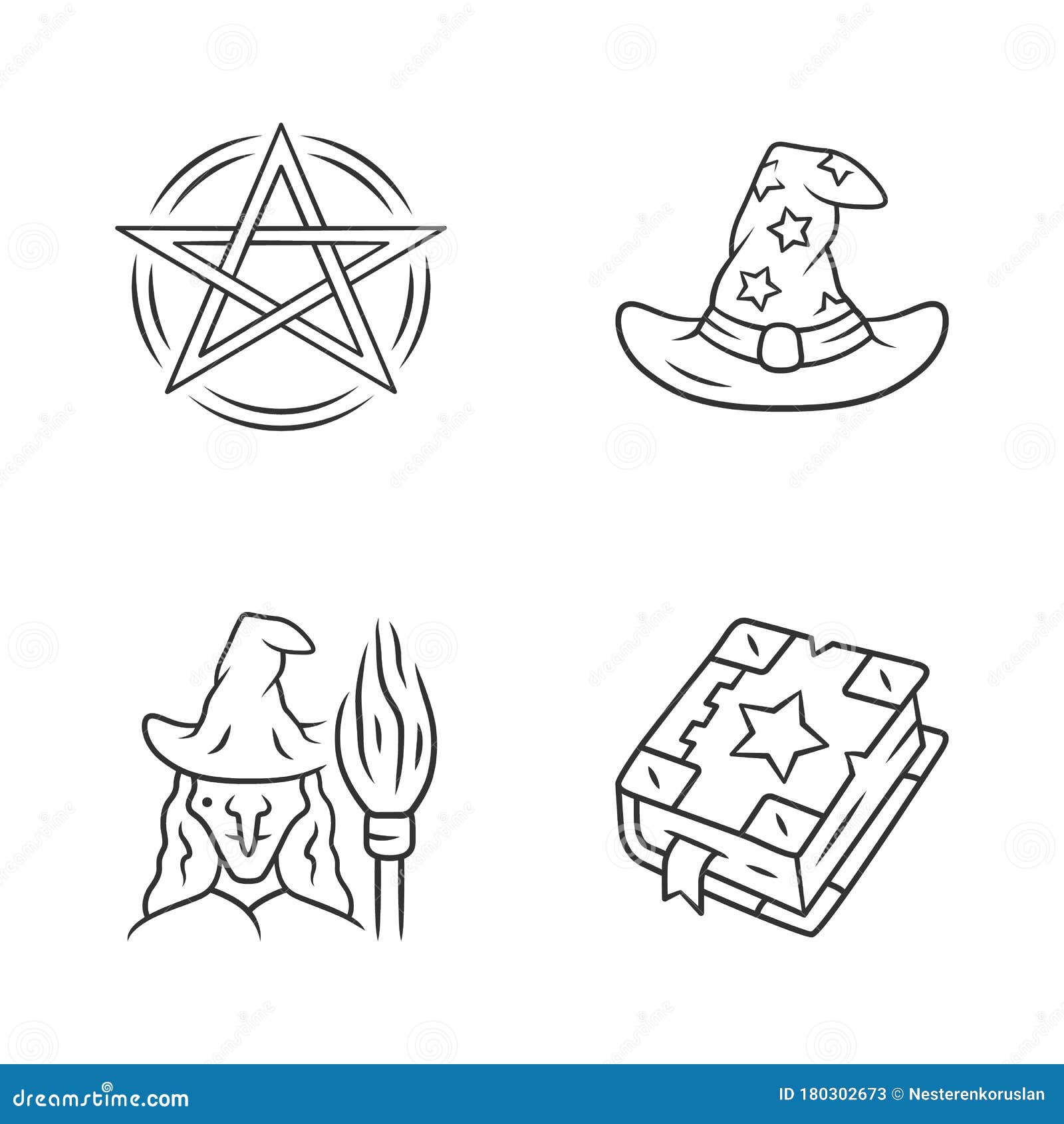 Old Wizard. Mystery Magician, Cartoon Warlock Doing Mysterious Tricks ...