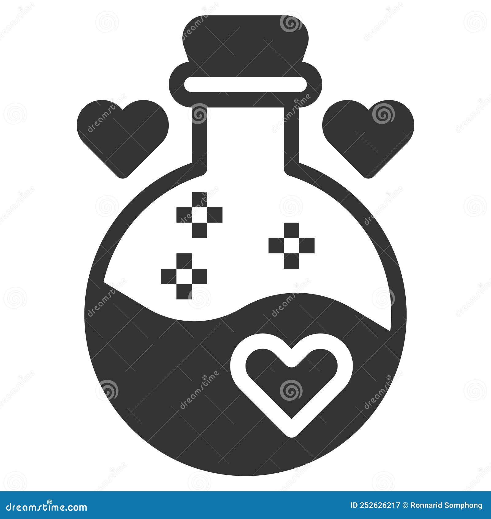 Magic Love Icon Solid Vector Illustration Stock Vector - Illustration ...