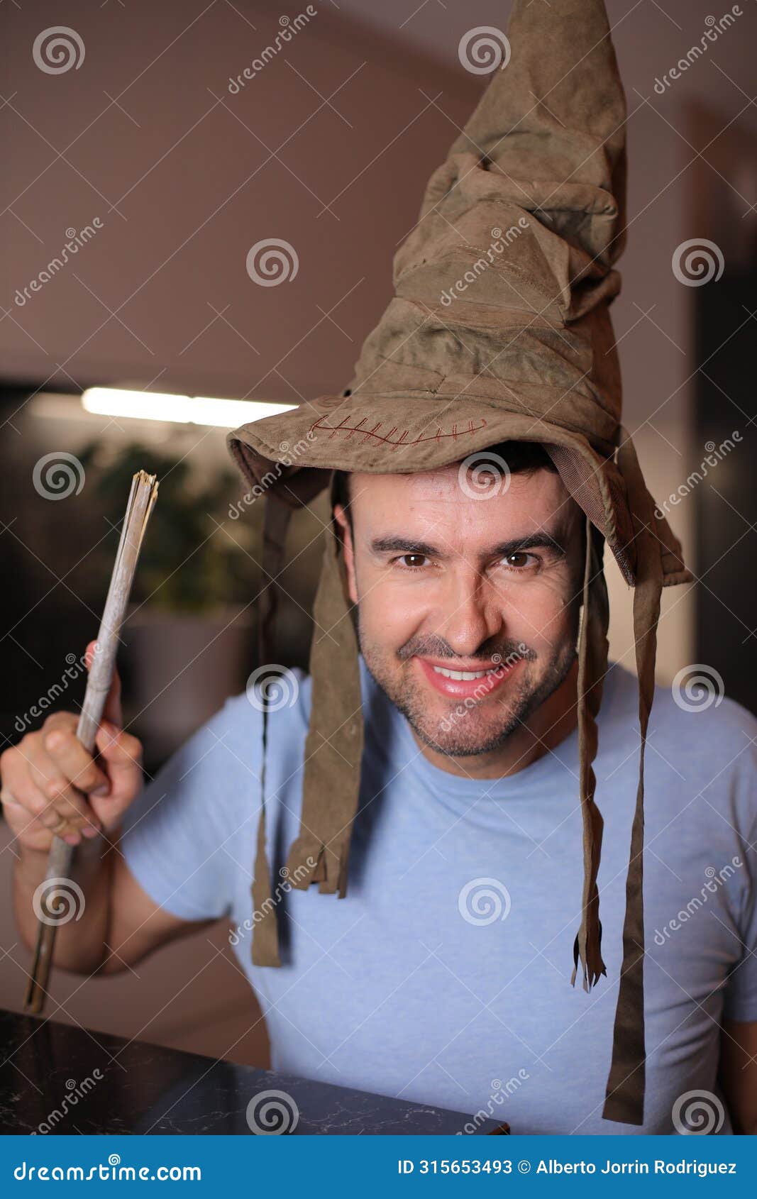 Magic Lover Pretending To Be a Wizard Stock Image - Image of fairytale ...