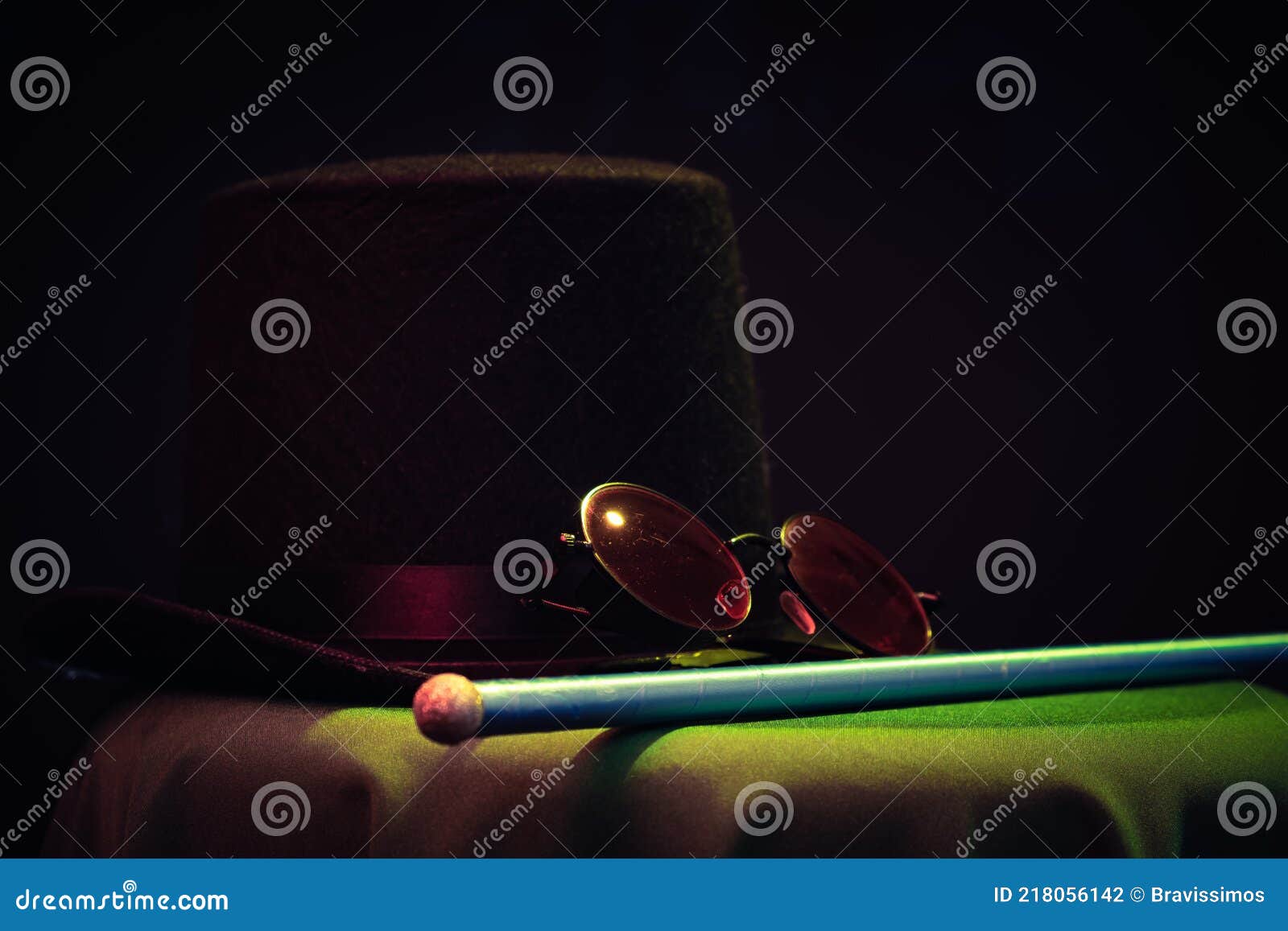 Magic, Magician Hat on Table Performance. Illusionist Show Stock Photo ...
