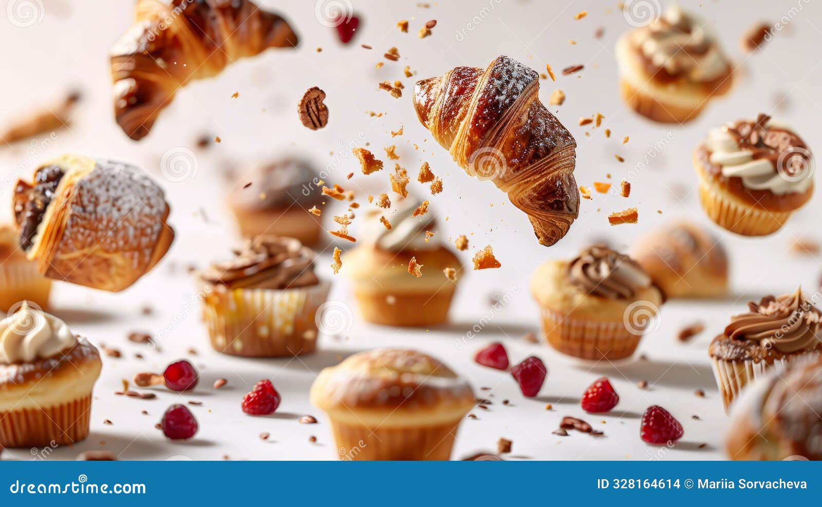 The Magic of Making Desserts. Culinary Explosion. AI Generated Stock ...