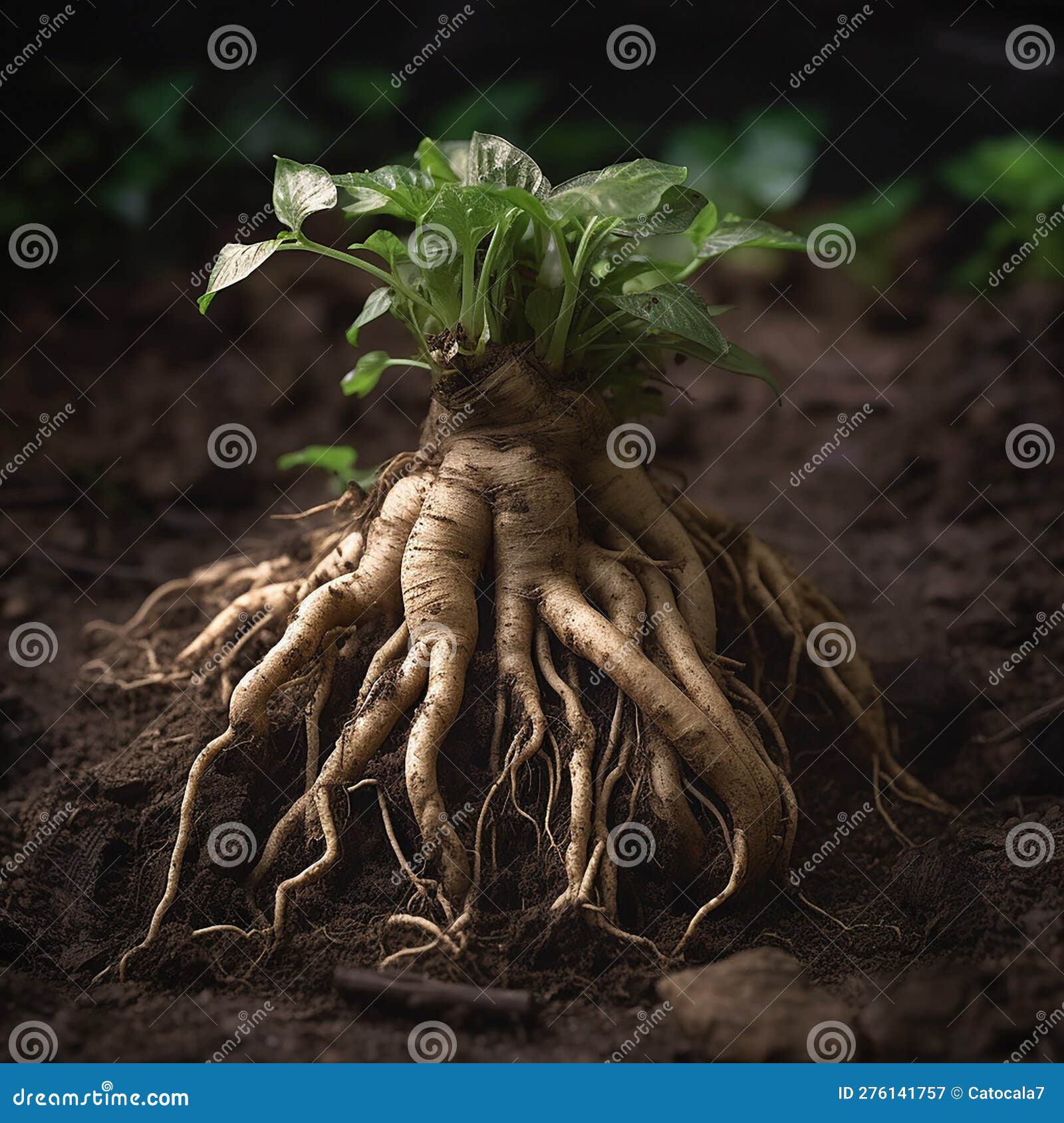 Magic Mandrake Root, Close-up Isolated on Black, an Attribute of ...