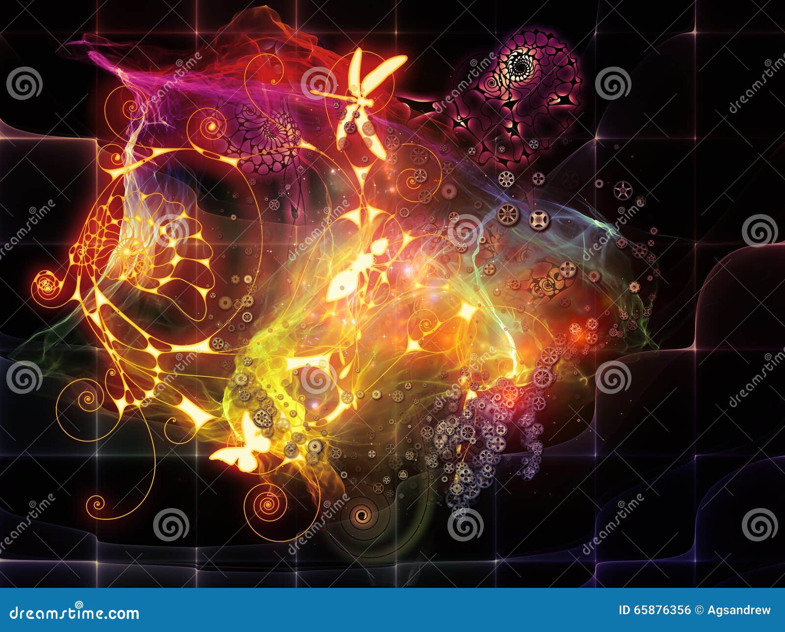 Magic of Math Visualization Stock Illustration - Illustration of ...