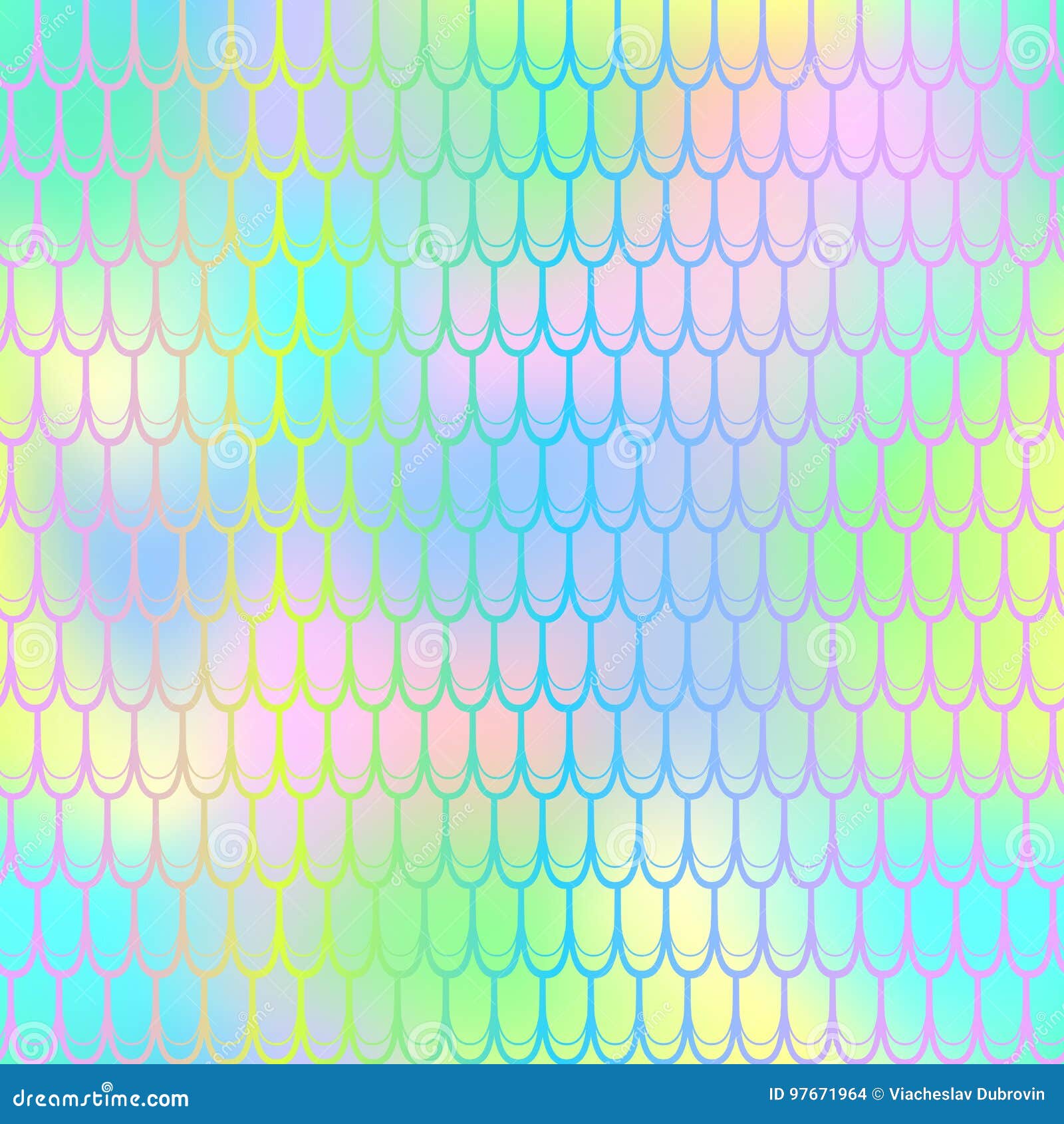 Magic Mermaid Tail Background. Colorful Seamless Pattern with Fish ... Magic Mermaid Tail Background. Colorful Seamless Pattern with Fish ...
