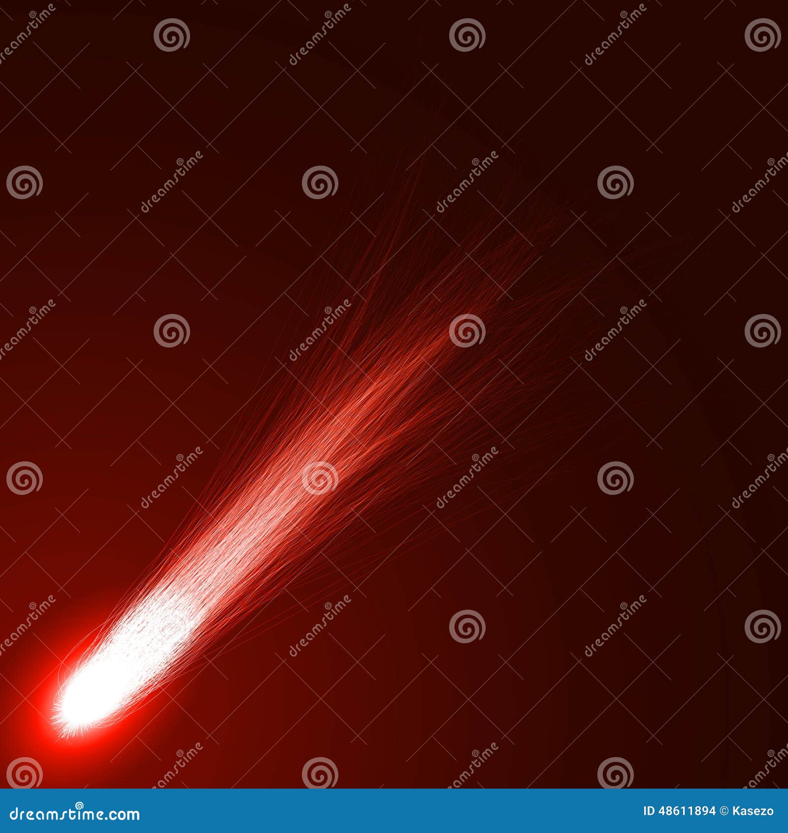 Magic Meteor with Smooth Tails Stock Vector - Illustration of core ...