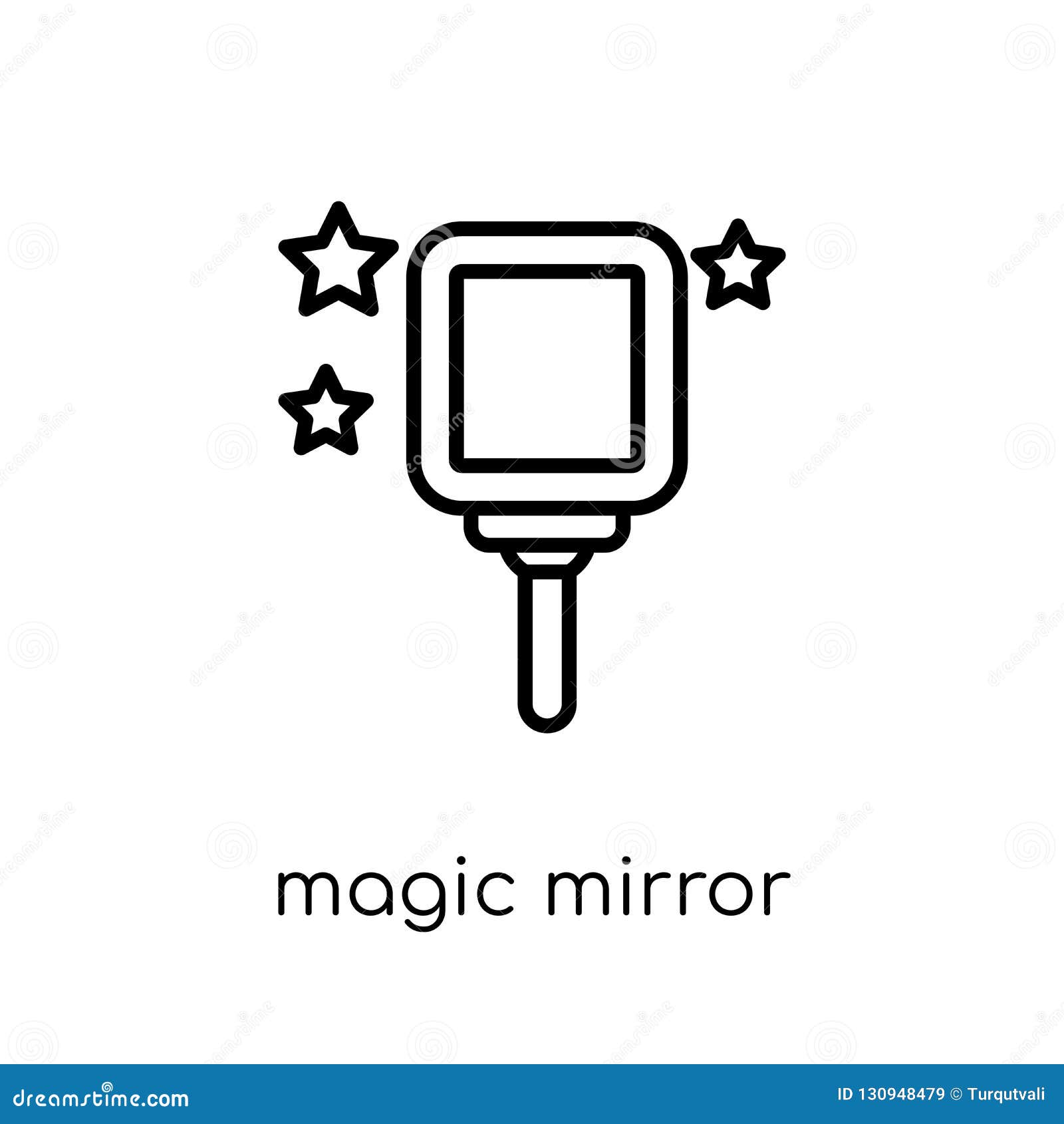 Magic Mirror Icon. Trendy Modern Flat Linear Vector Magic Mirror Stock ...