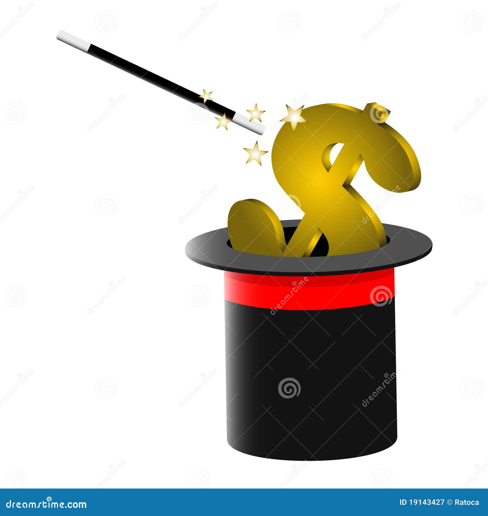 Magic money stock vector. Illustration of hidden, innovation - 19143427
