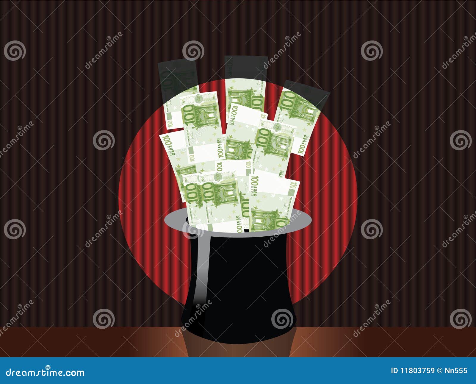 Magic money hat stock illustration. Illustration of achievement - 11803759