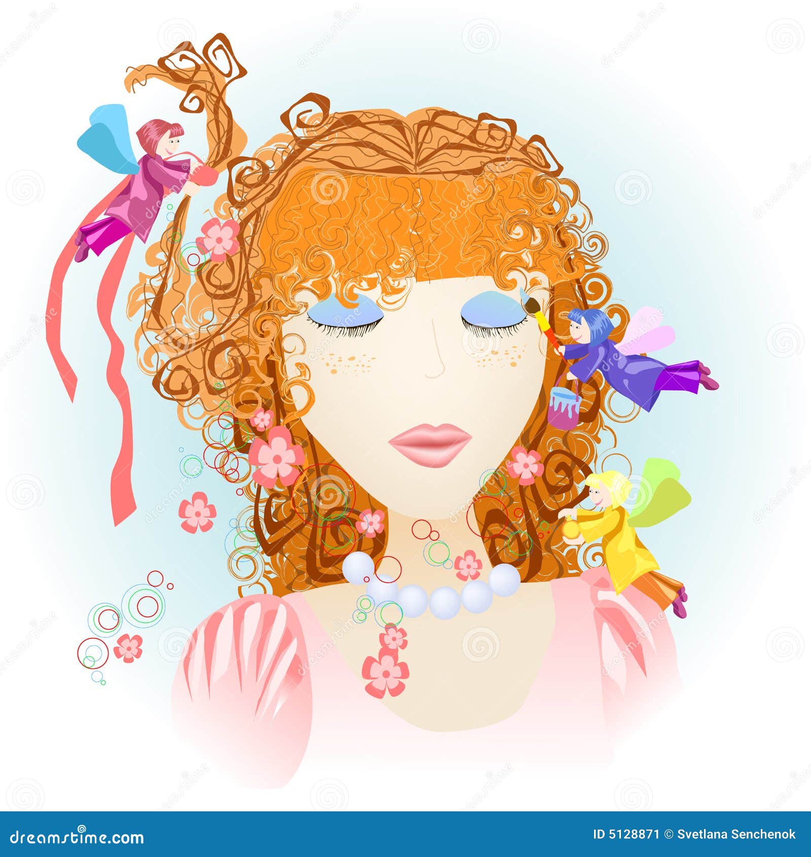 Magic in the morning stock vector. Illustration of face - 5128871