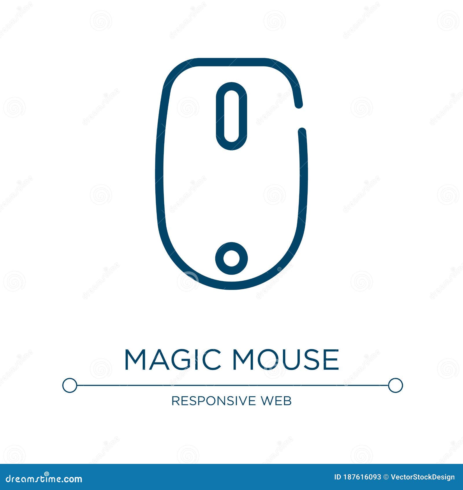 Magic Mouse Icon. Linear Vector Illustration from Apple Devices ...