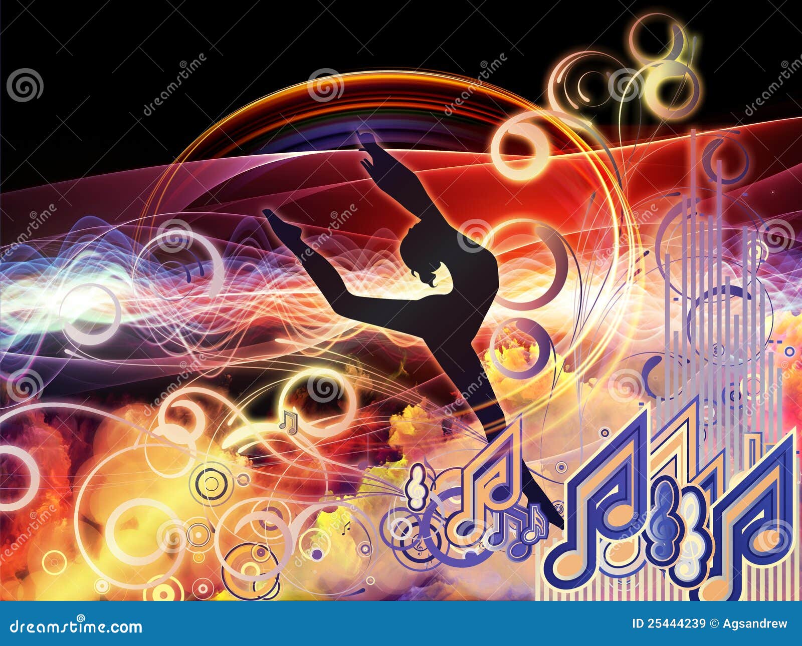 Magic of Music stock illustration. Illustration of cloud - 25444239