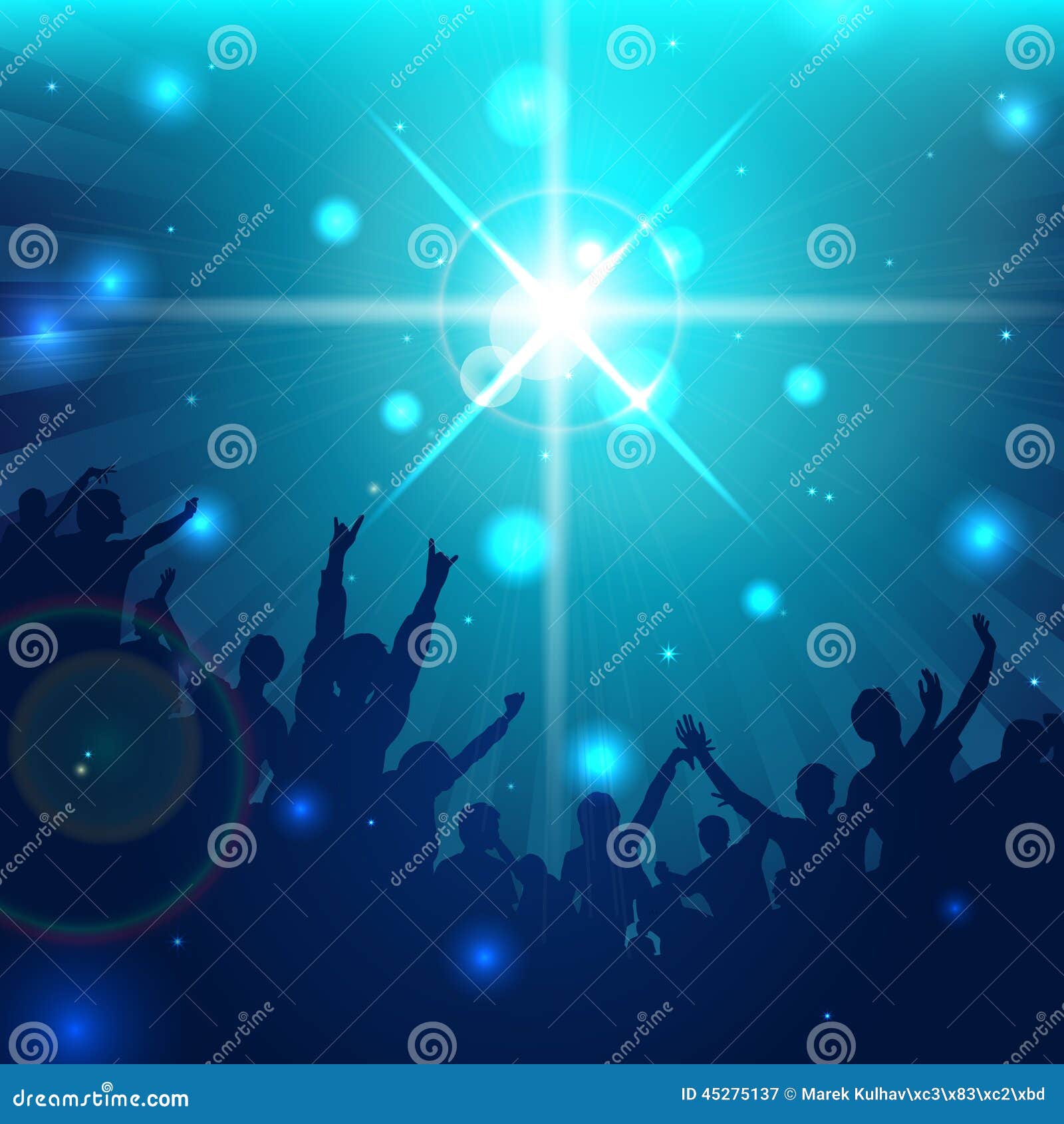 Magic Music Background with Silhouettes - Vector Stock Illustration ...