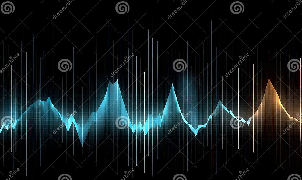 The Magic of Music Illustrated in Sound Waves Stock Illustration ...